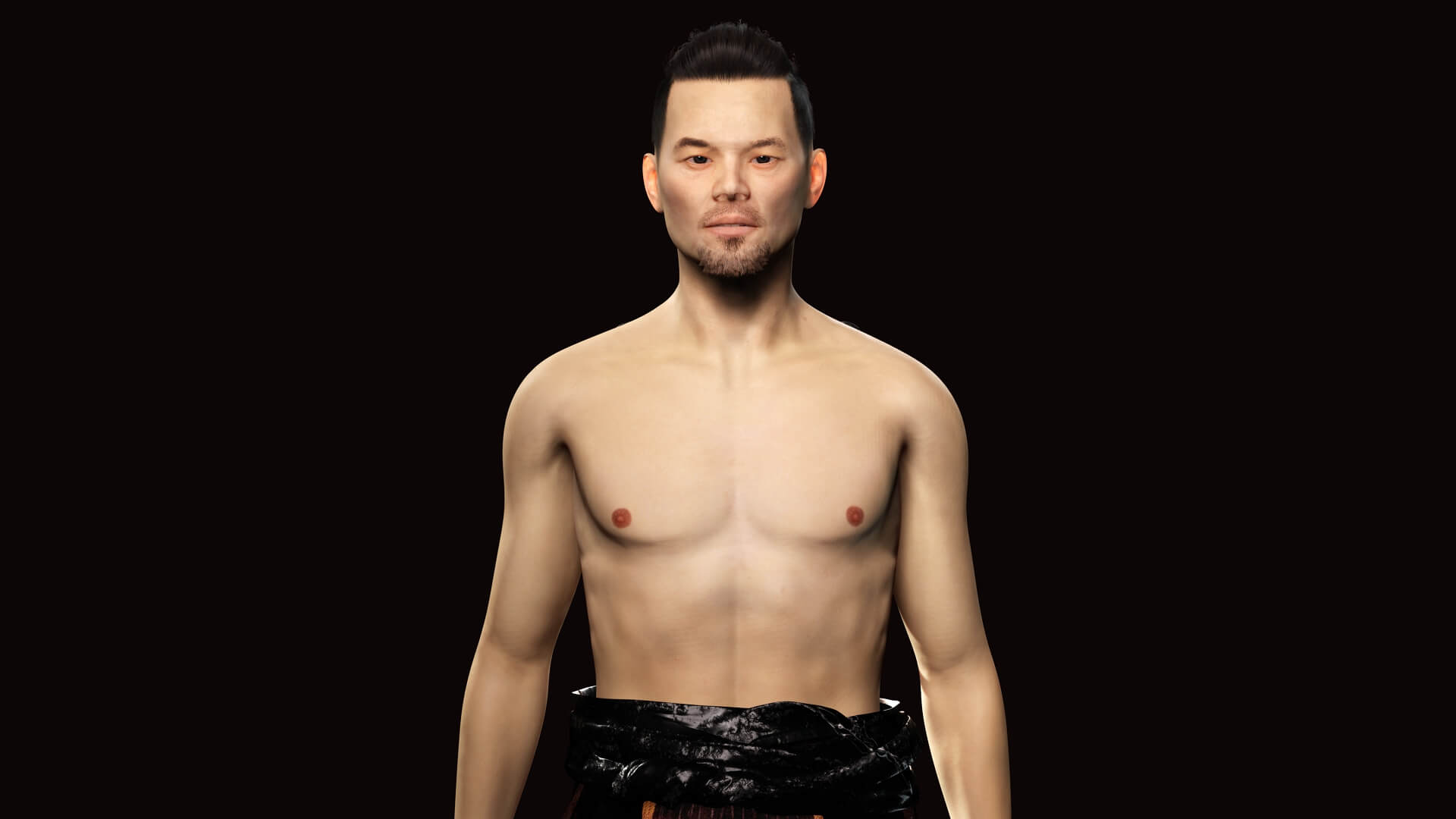 Realistic Samurai Male Shogun - 3D Model by khaloui