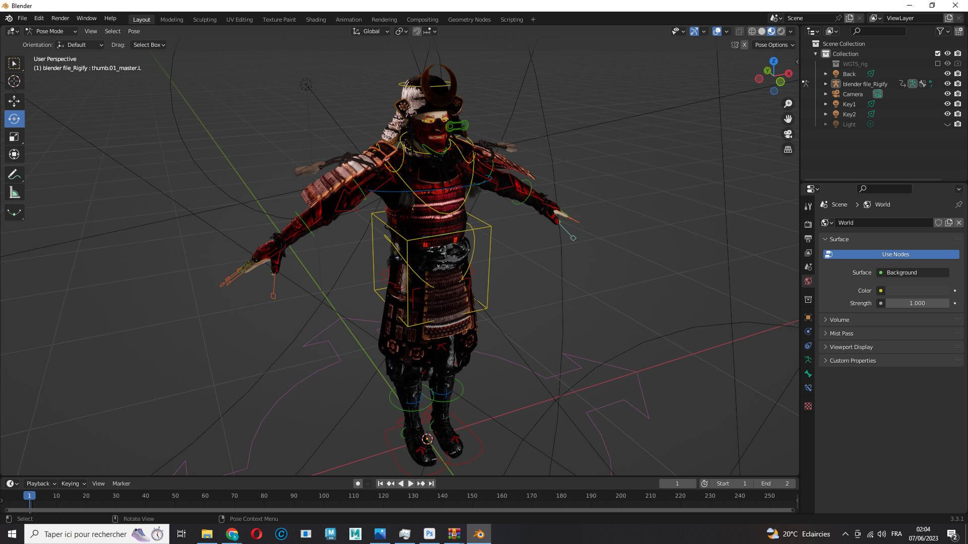 Realistic Samurai Male Shogun - 3D Model by khaloui