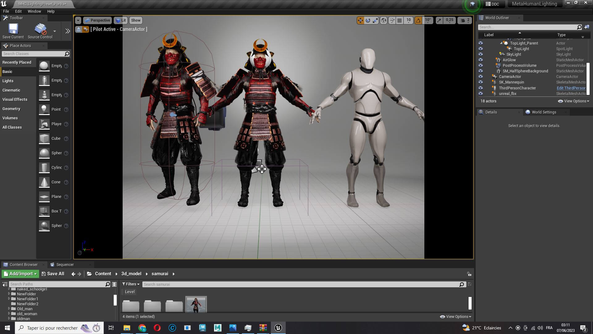Realistic Samurai Male Shogun - 3D Model by khaloui