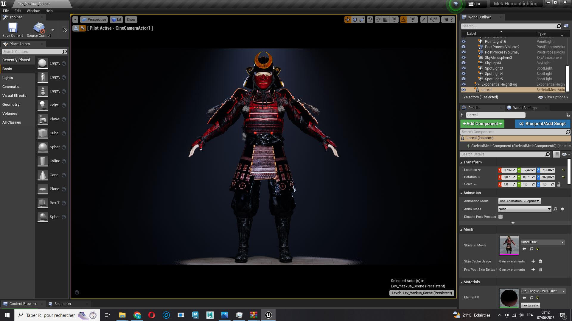 Realistic Samurai Male Shogun - 3D Model by khaloui