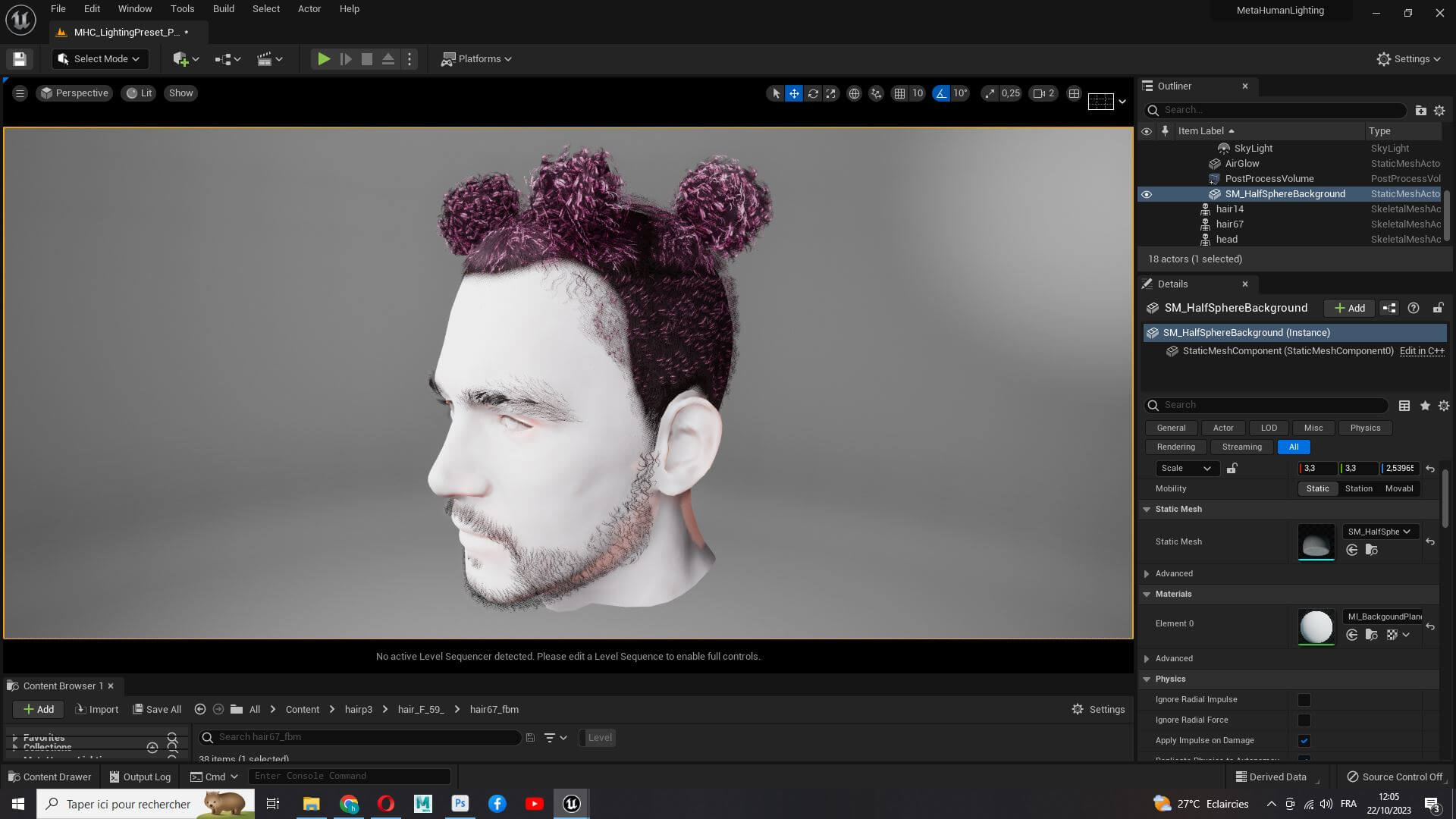 Realistic Afro Man Hair - 3D Model by khaloui