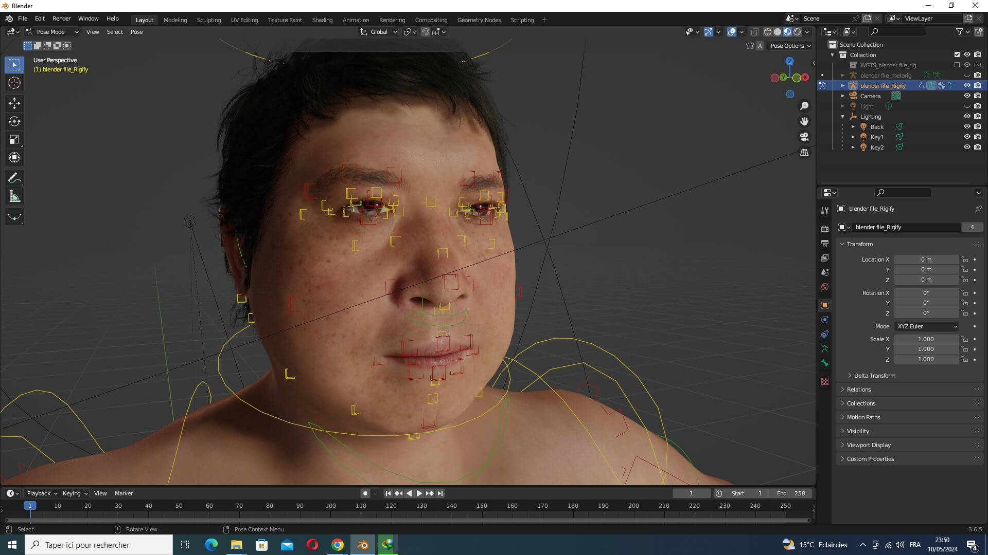 Realistic Asian Fat Man - 3D Model by khaloui