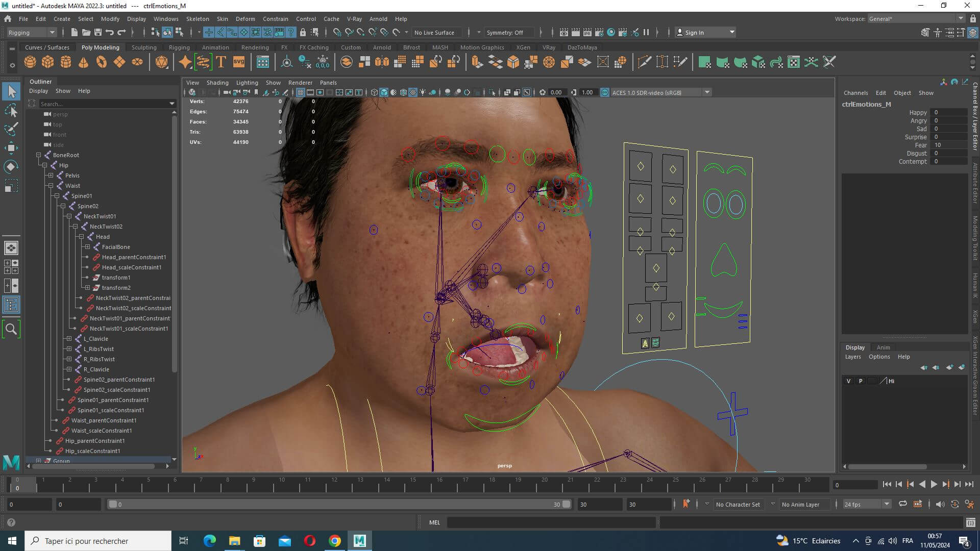 Realistic Asian Fat Man - 3D Model by khaloui