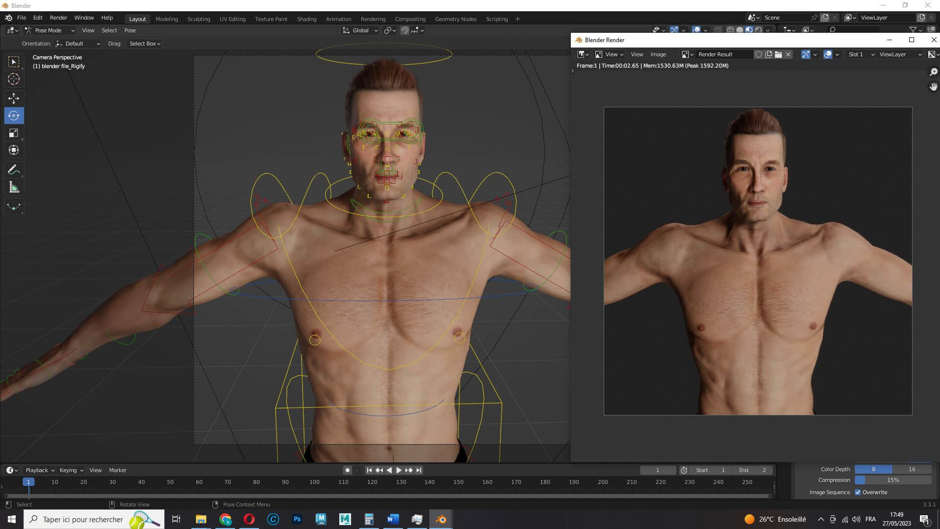 Basic Man G1 - 3D Model by khaloui
