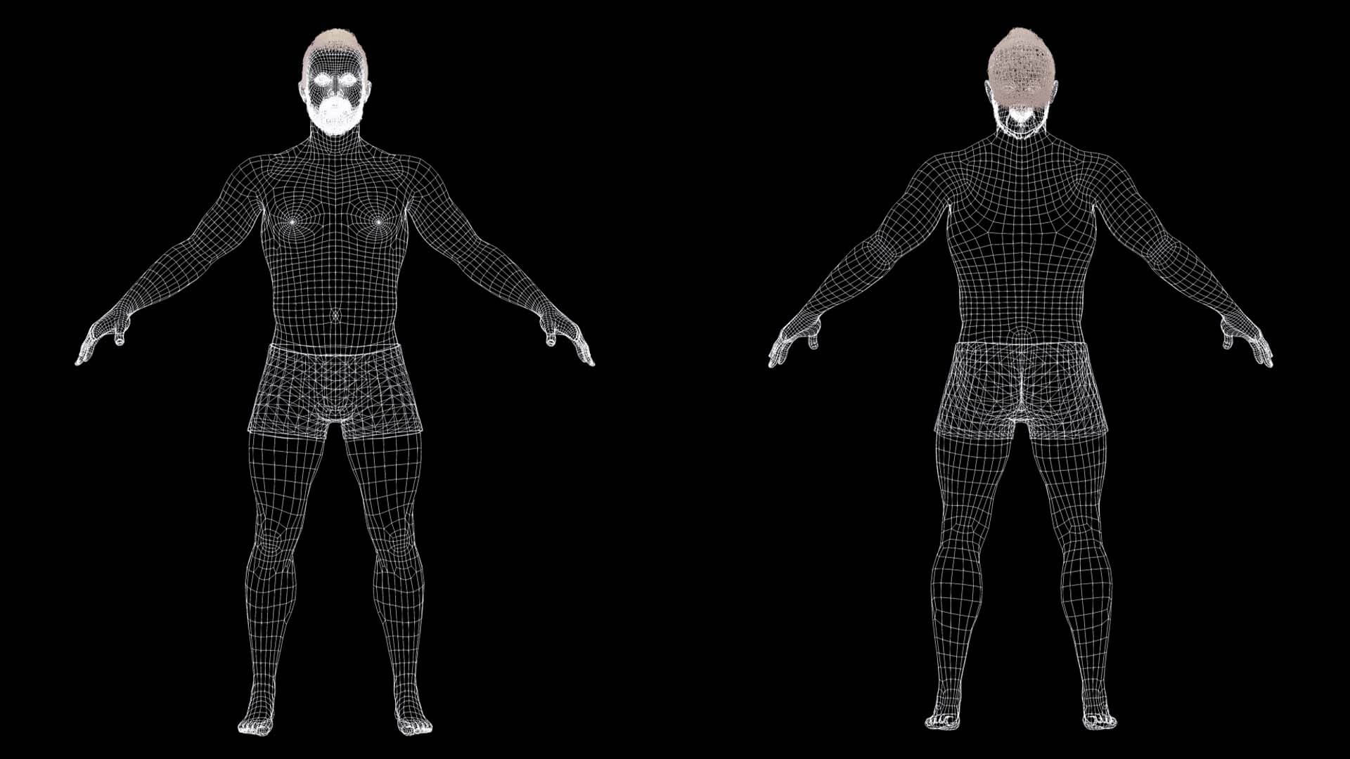 Realistic Athletic Body Man - 3D Model by khaloui