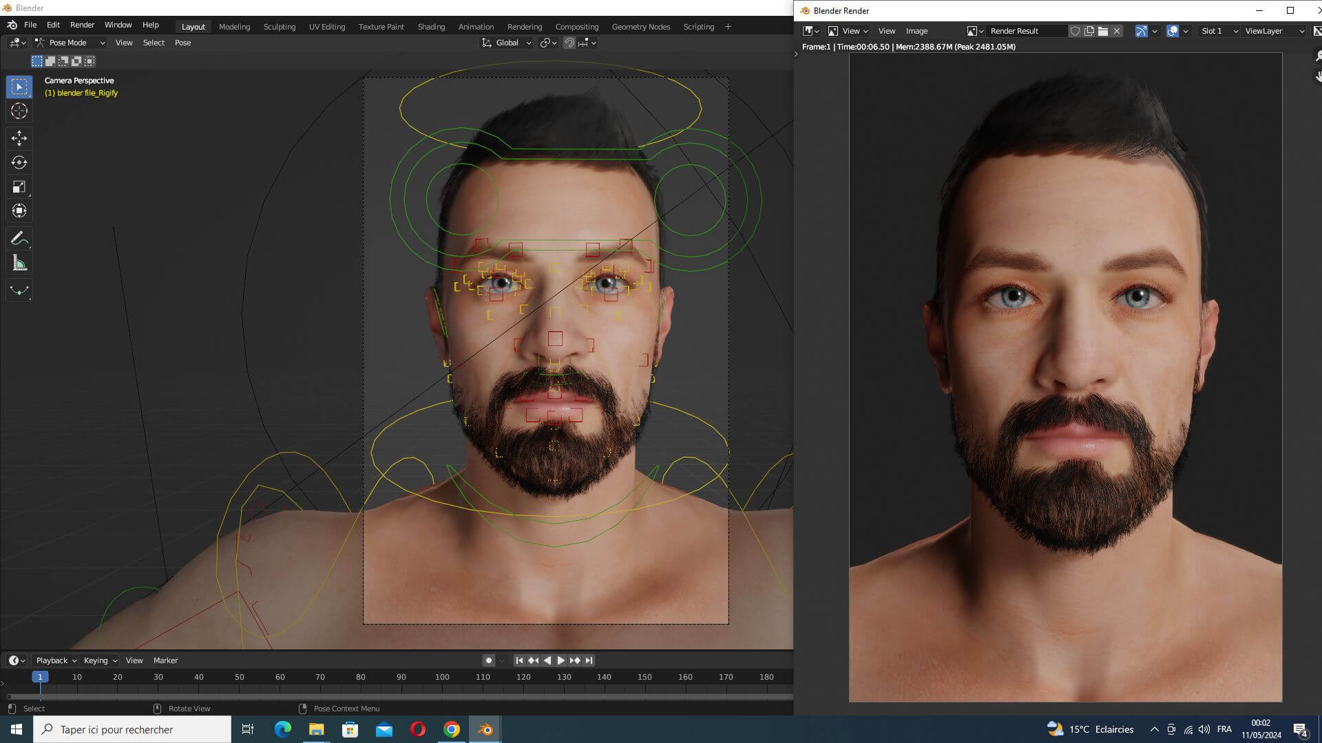 Realistic Athletic Body Man - 3D Model by khaloui