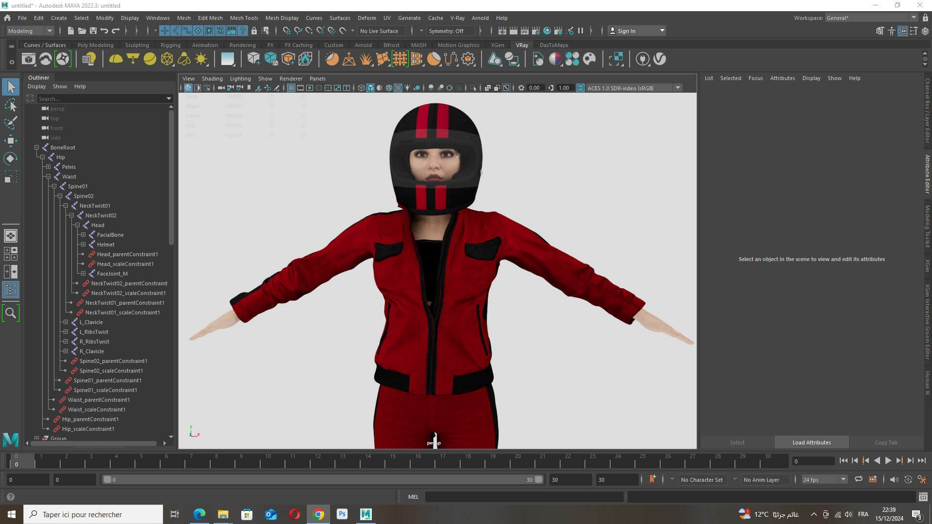Realistic Biker Model With Helmet and Racing Gear by khaloui