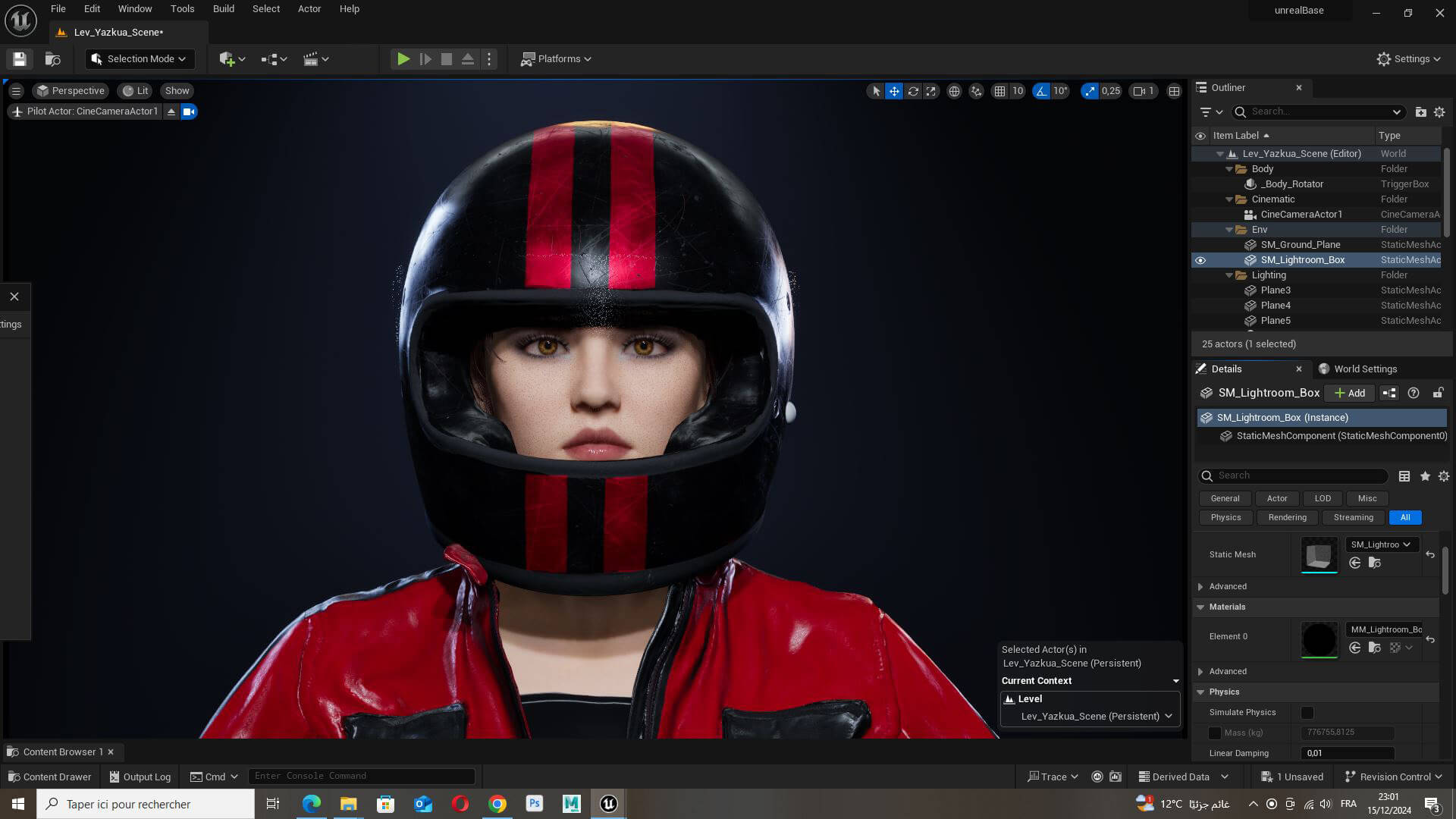 Realistic Biker Model With Helmet and Racing Gear by khaloui
