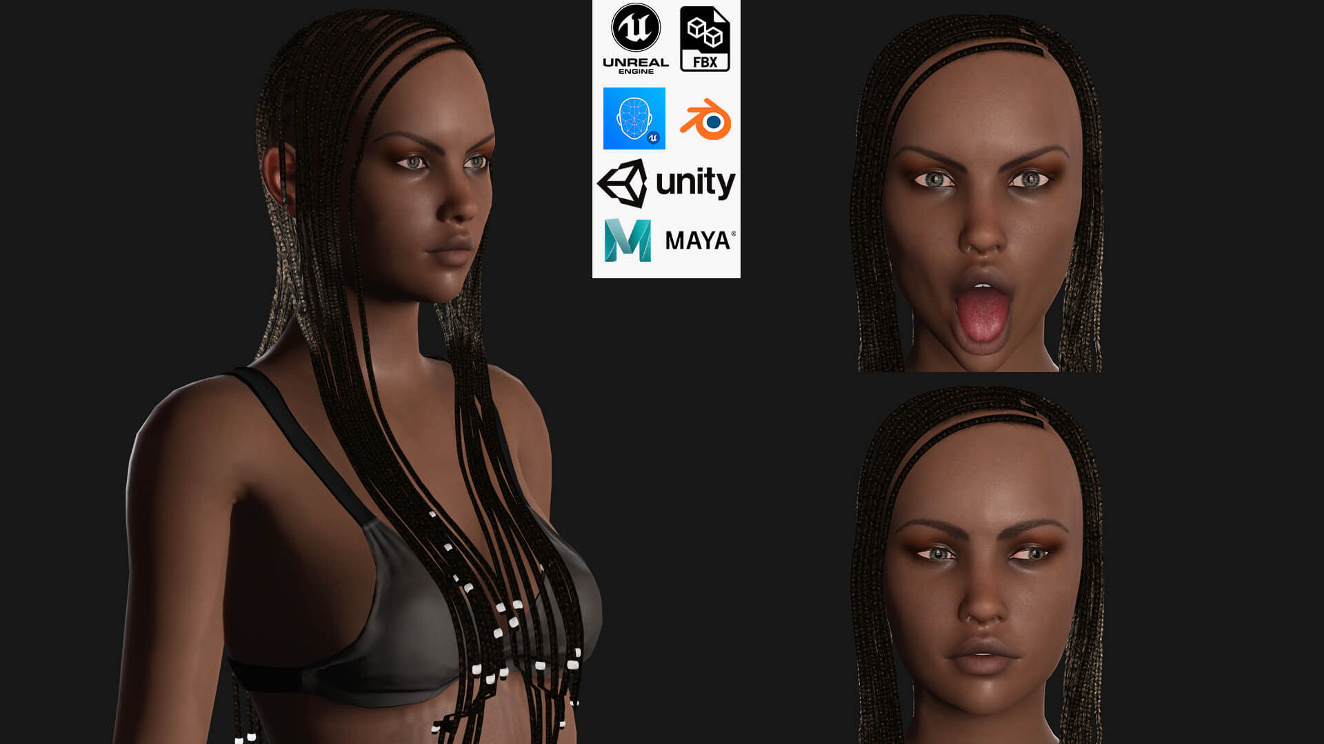 Black Female 3d Model By Khaloui