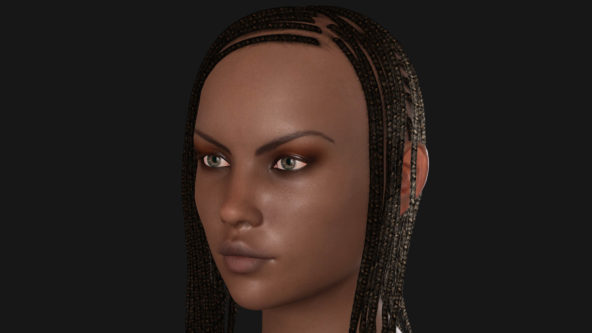 Black Female - 3D Model by khaloui
