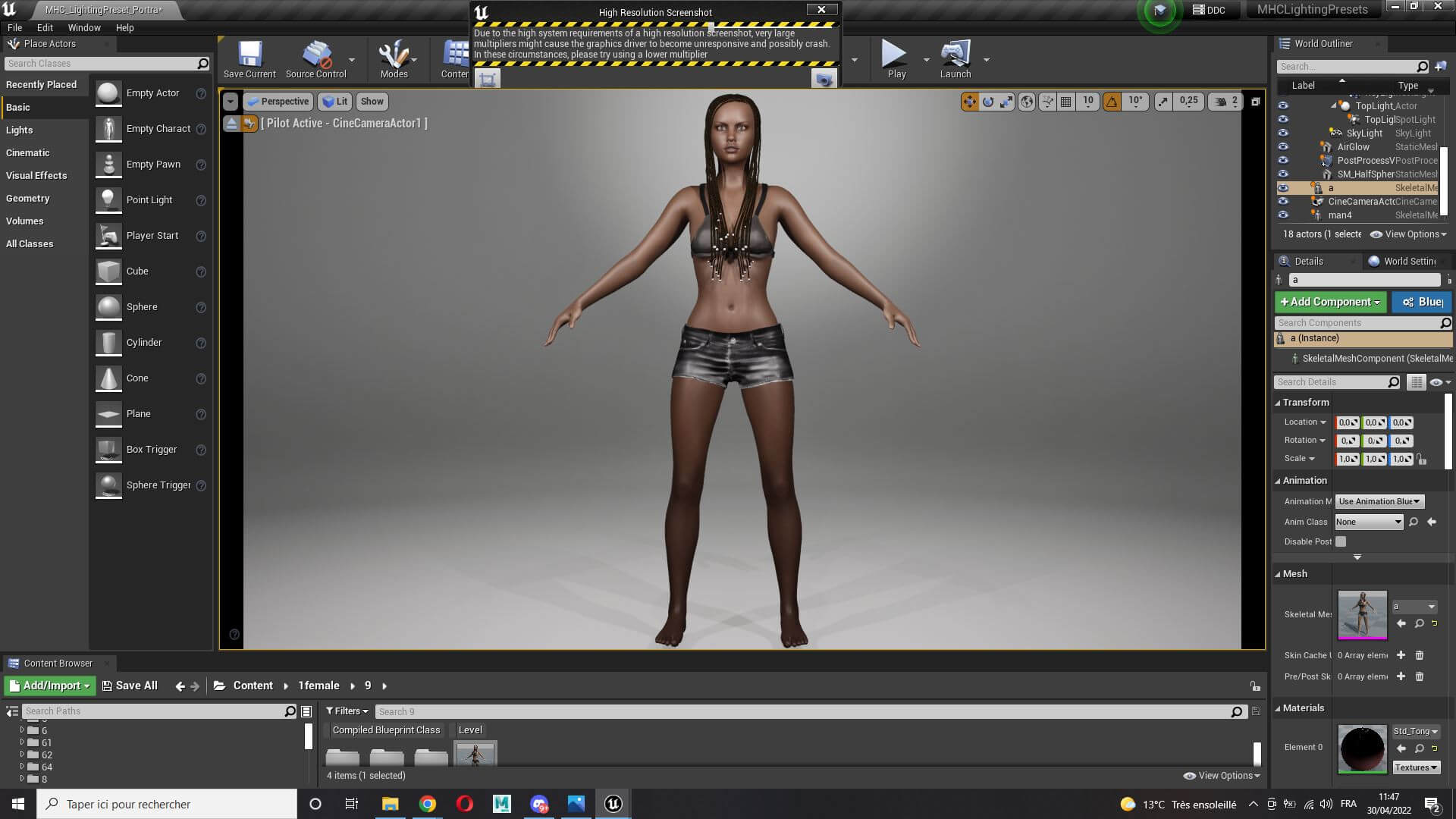 Black Female - 3D Model by khaloui