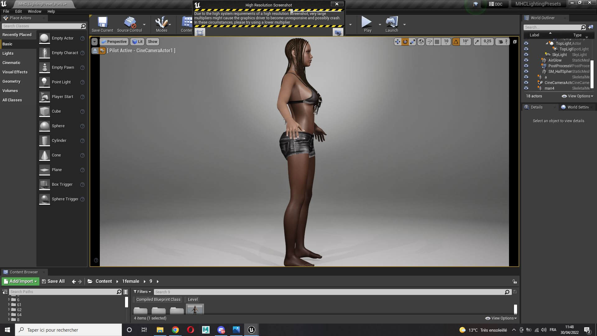 Black Female - 3D Model by khaloui