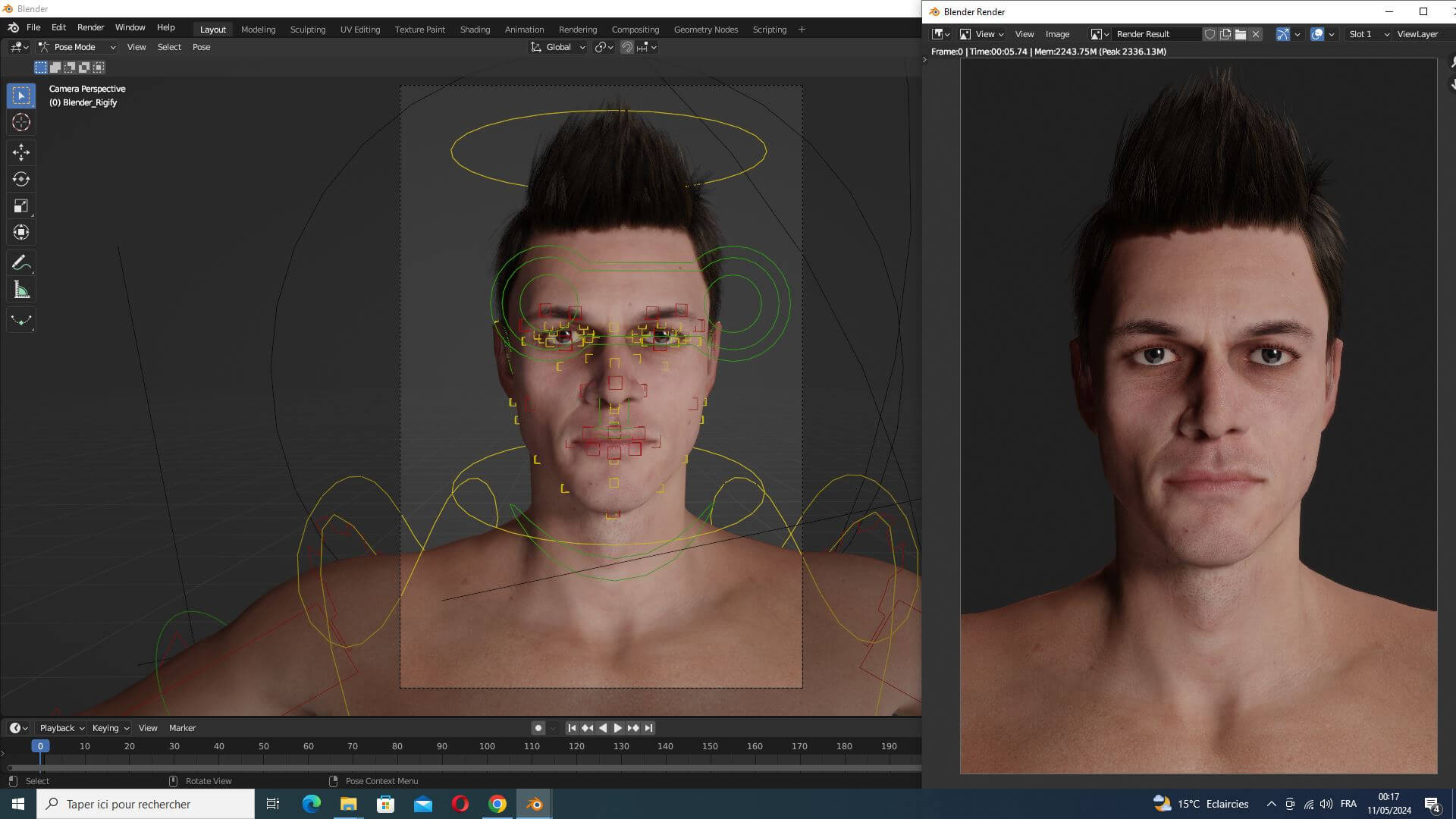 Realistic Male Base Mesh - 3D Model by khaloui