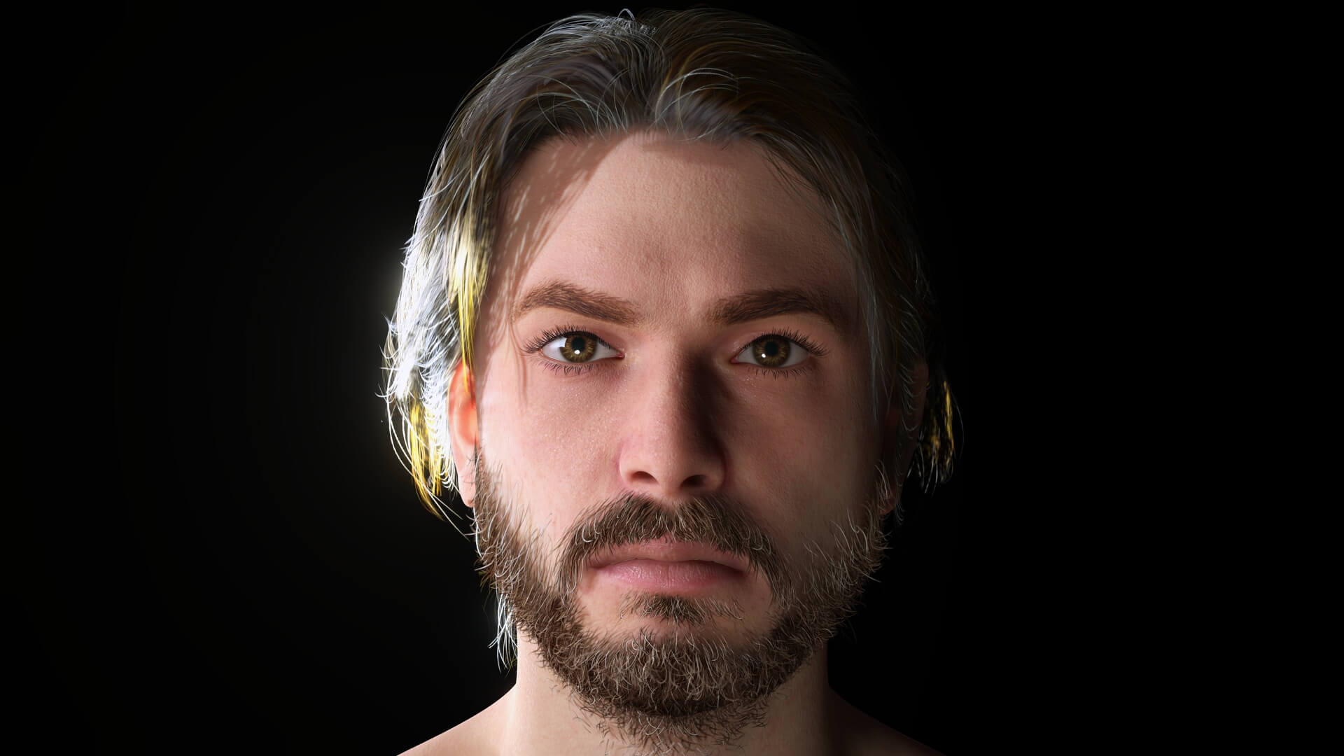 Realistic Body Man - 3D Model by khaloui