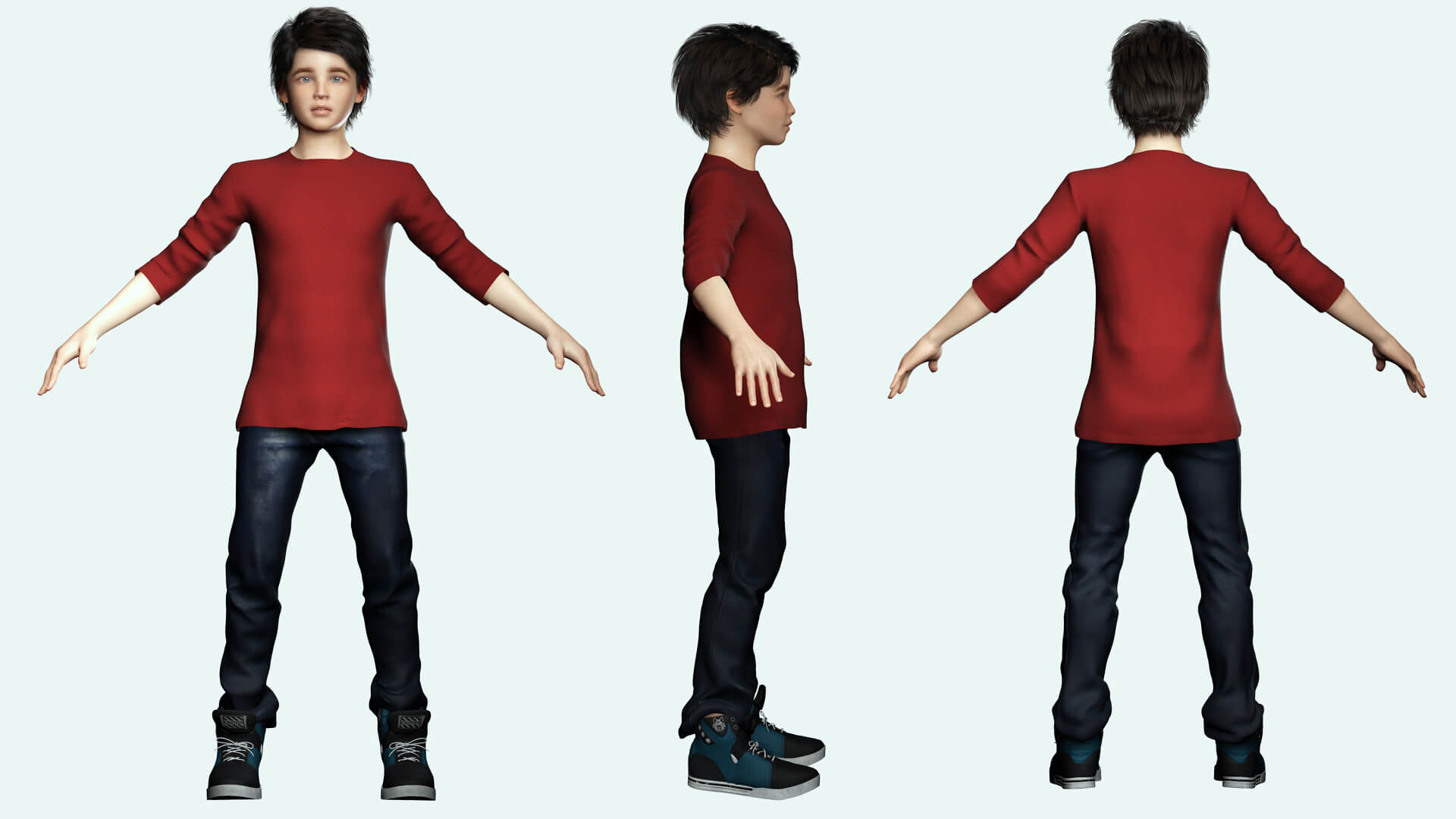 Boy - 3D Model by khaloui