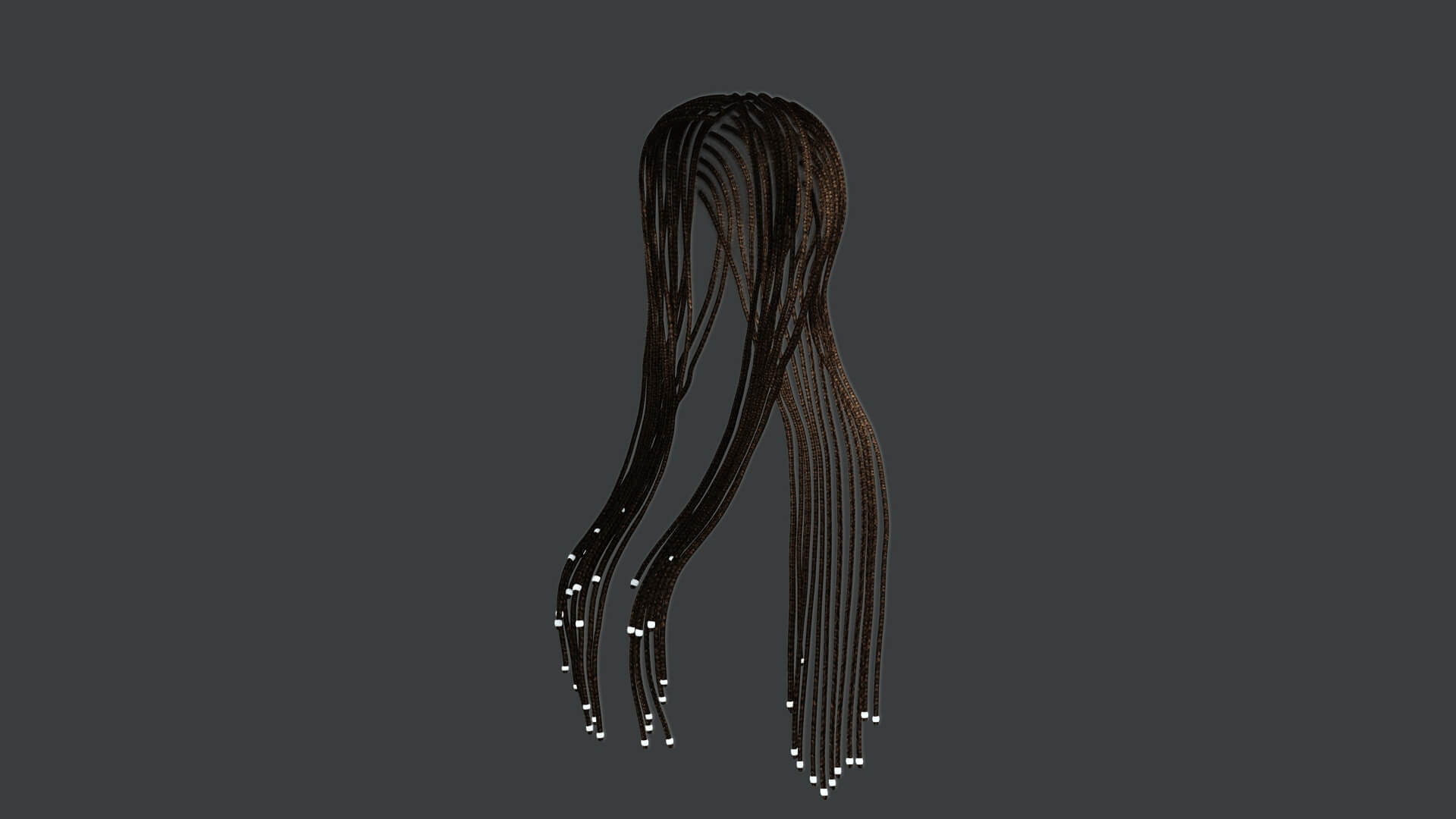 Braid Hair Rasta - 3D Model by khaloui