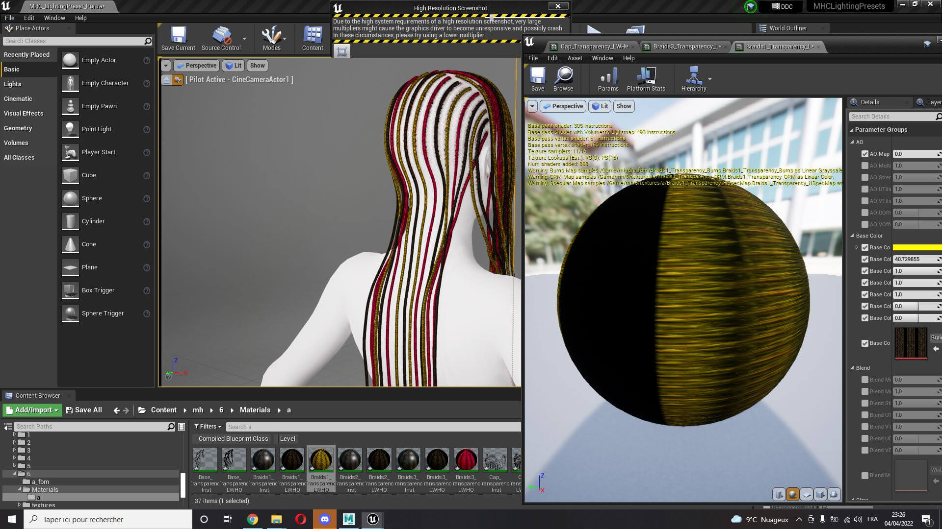 Braid Hair Rasta - 3D Model by khaloui