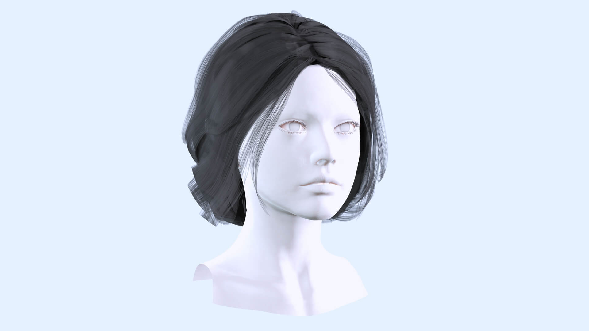 Bun Hairstyle - 3D Model by khaloui