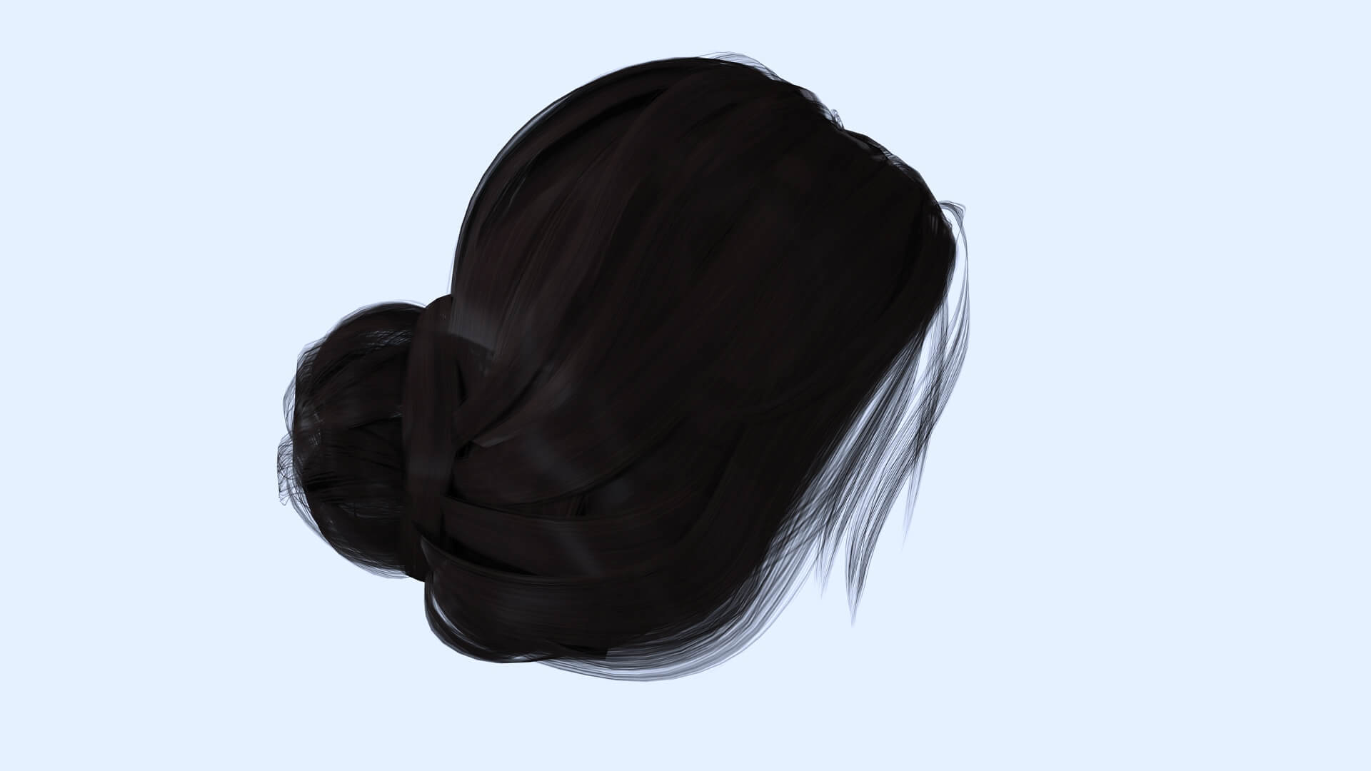 Bun Hairstyle - 3D Model by khaloui