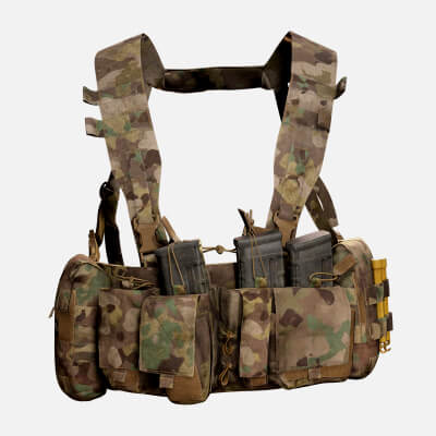 Realistic Camo Chest Armor 3D Military Equipment by khaloui