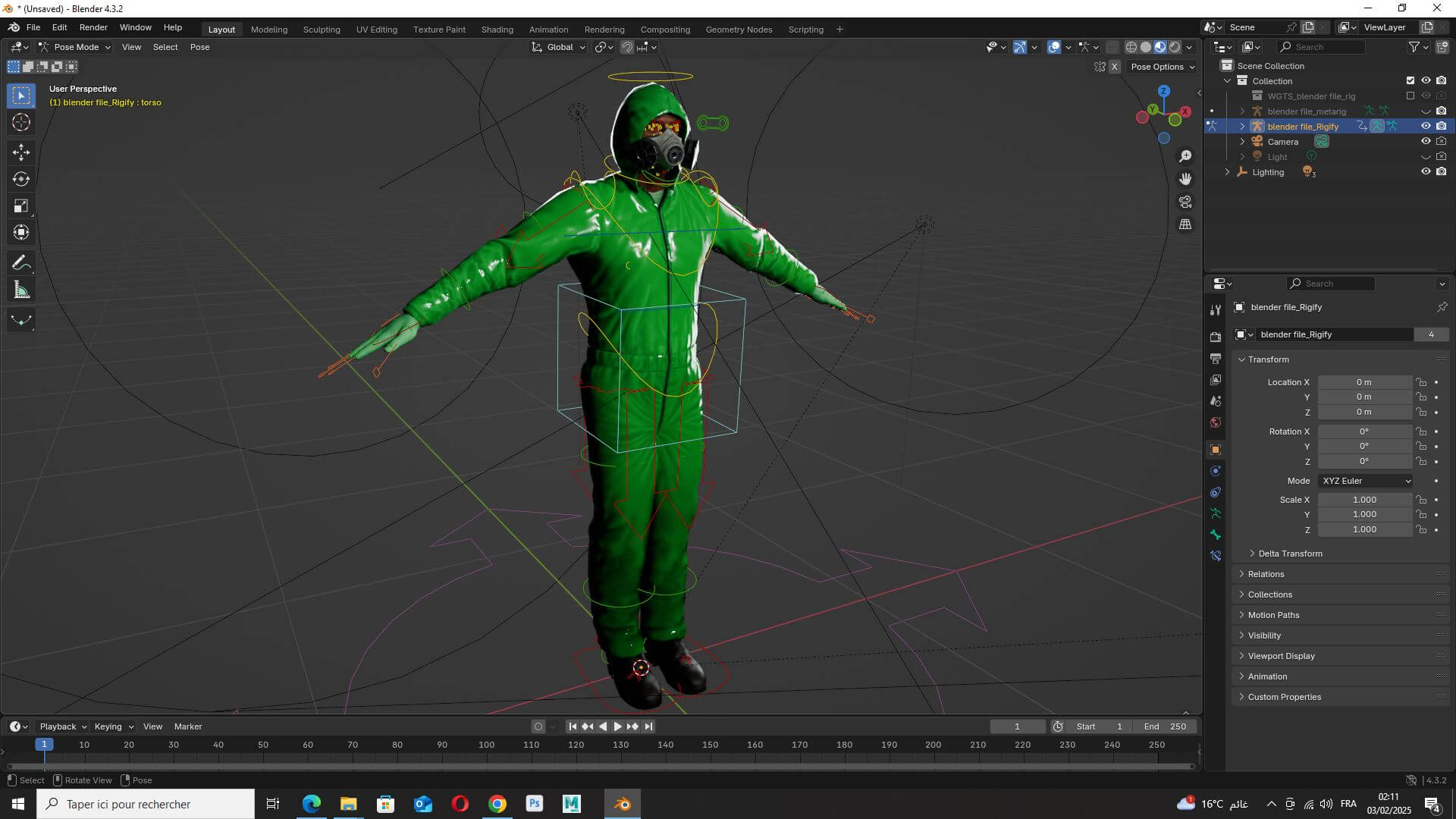 Realistic Containment Suit High-Quality 3D Character by khaloui