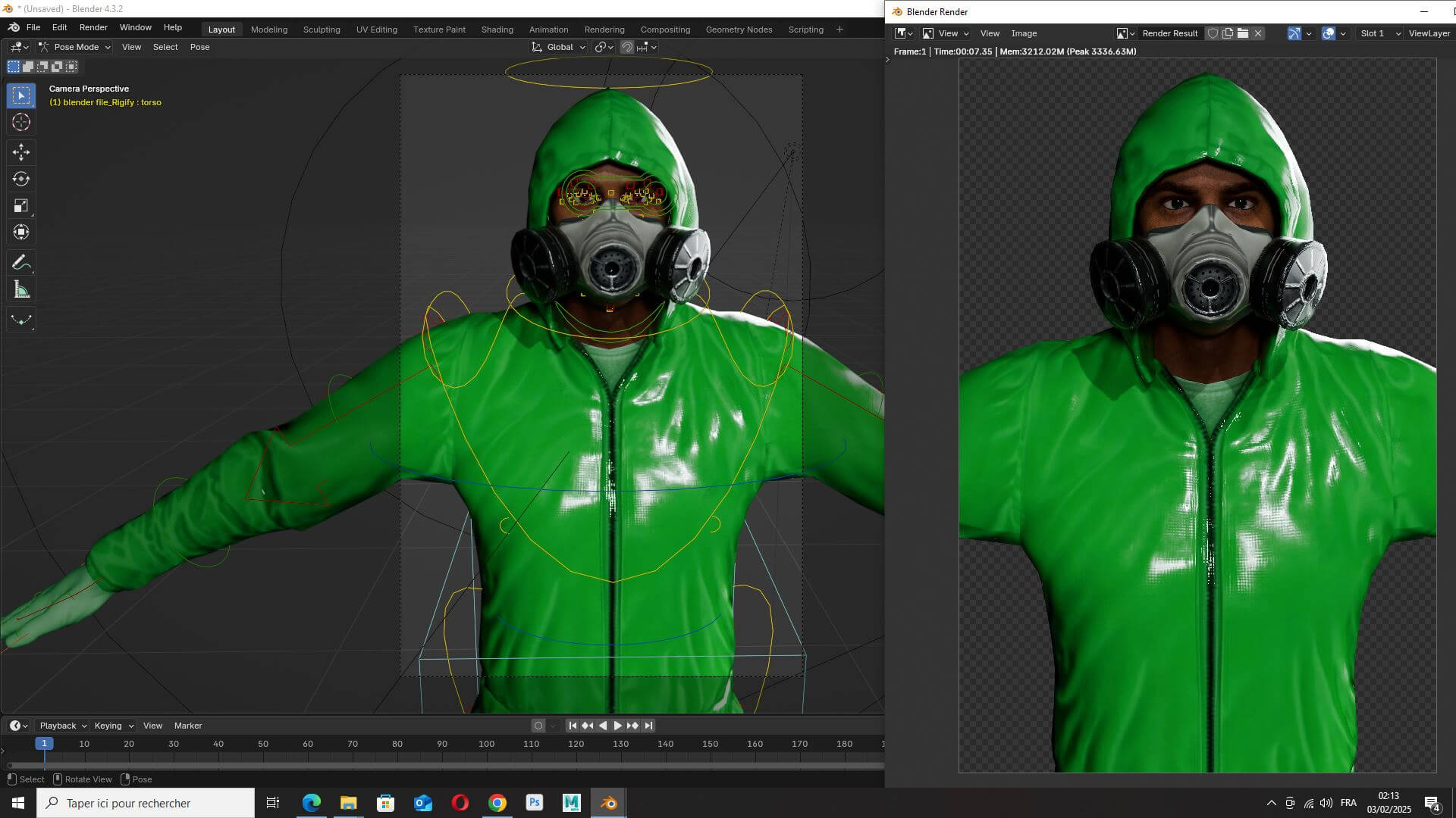 Realistic Containment Suit High-Quality 3D Character by khaloui