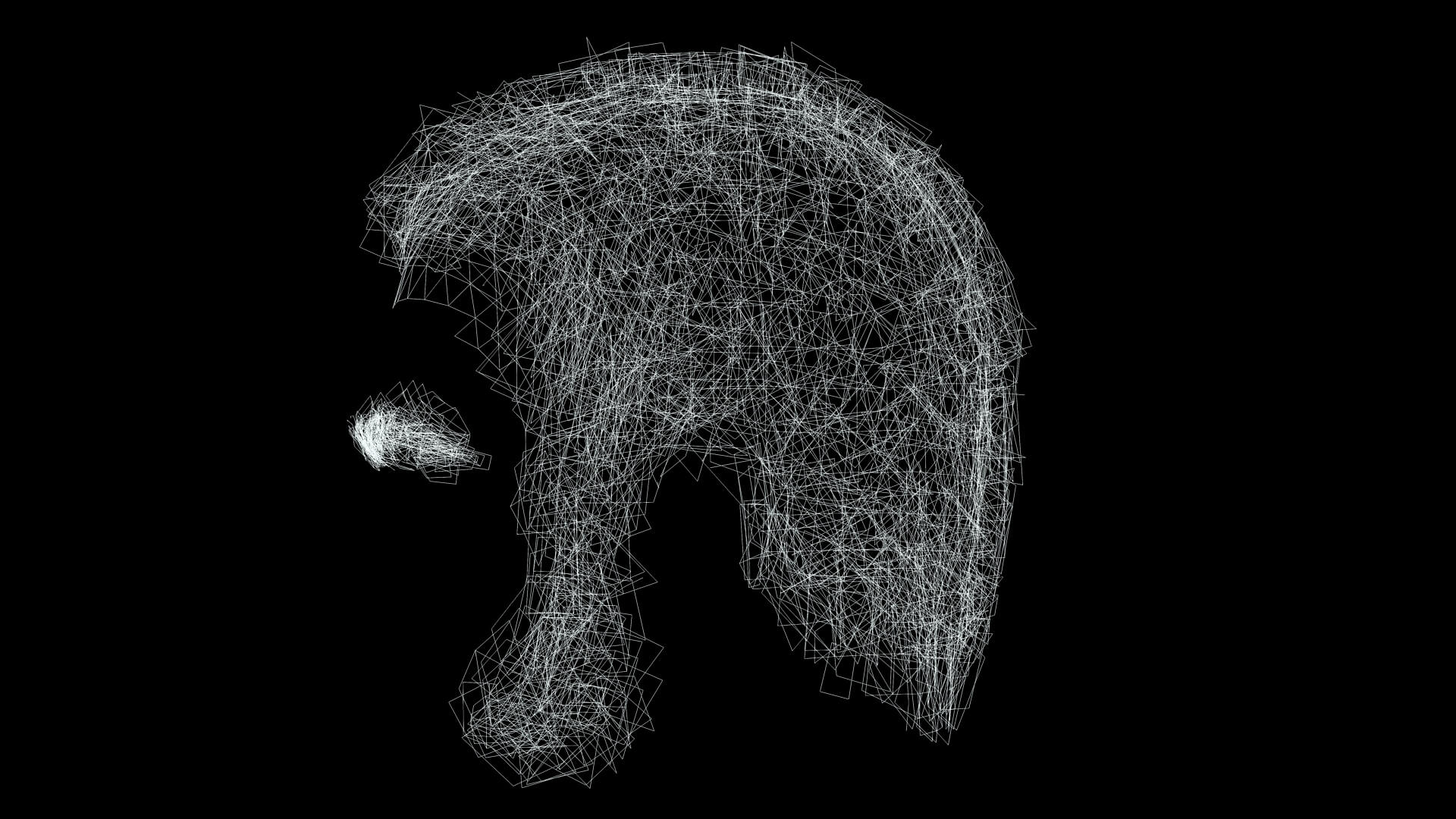 Realistic Curly Man Hair - Sideburns Beard 3D Model by khaloui