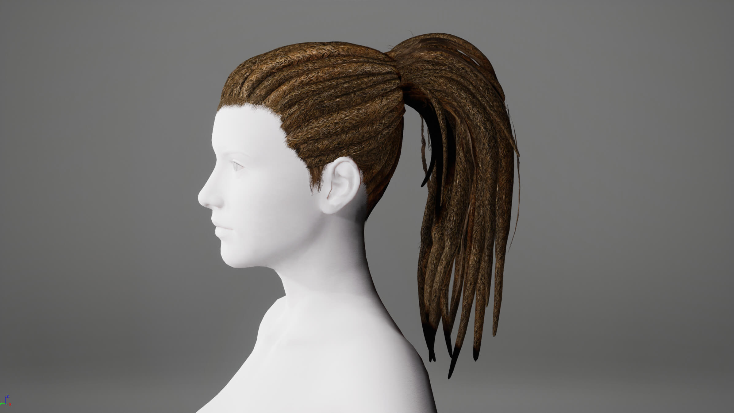 Dreads Hair Rasta - Free 3D Model by khaloui