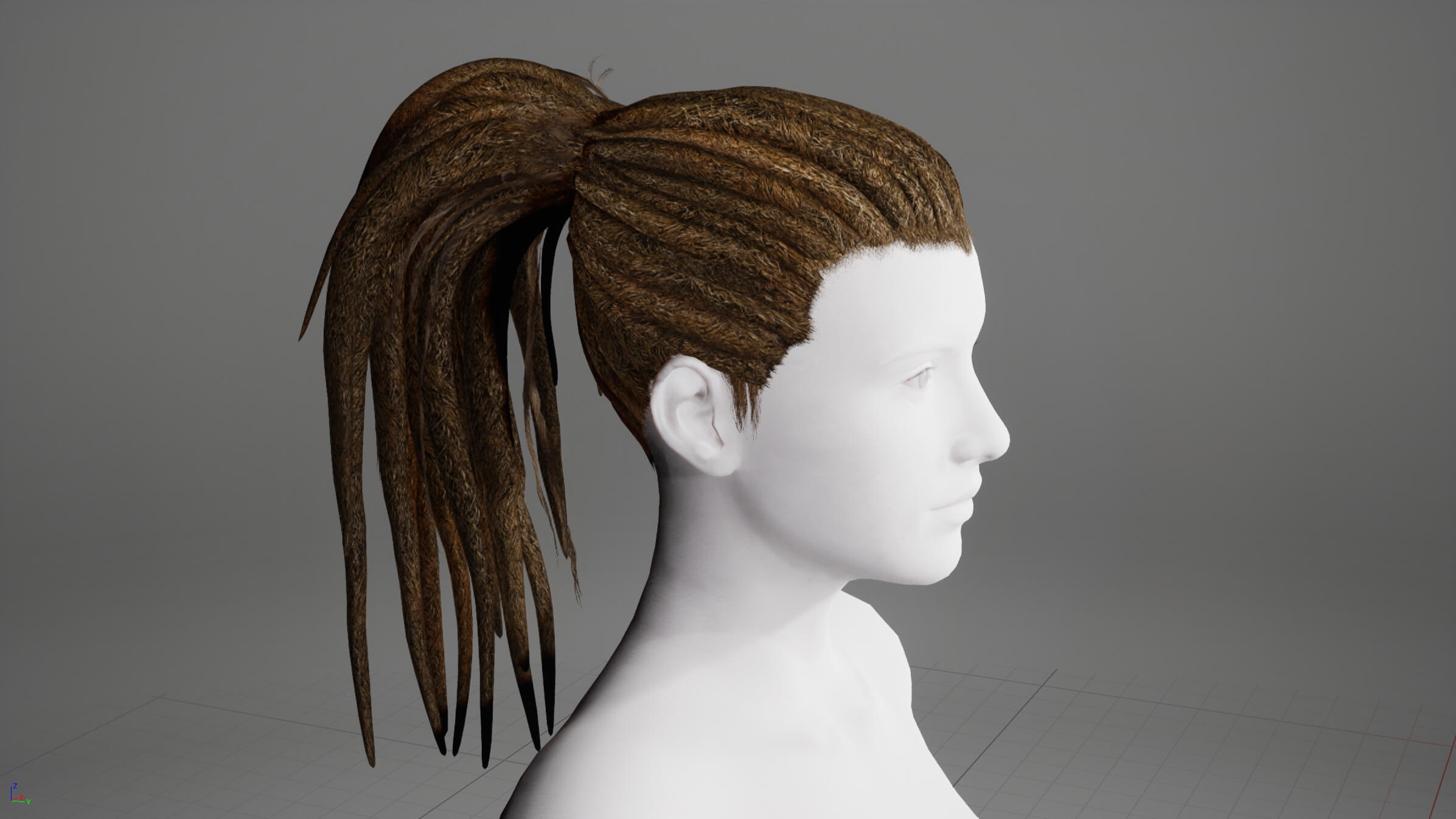 Dreads Hair Rasta - Free 3D Model by khaloui