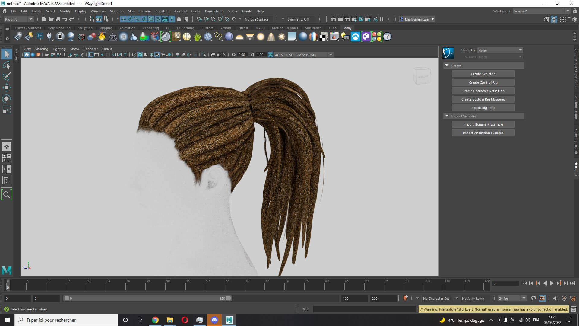 Dreads Hair Rasta - Free 3D Model by khaloui