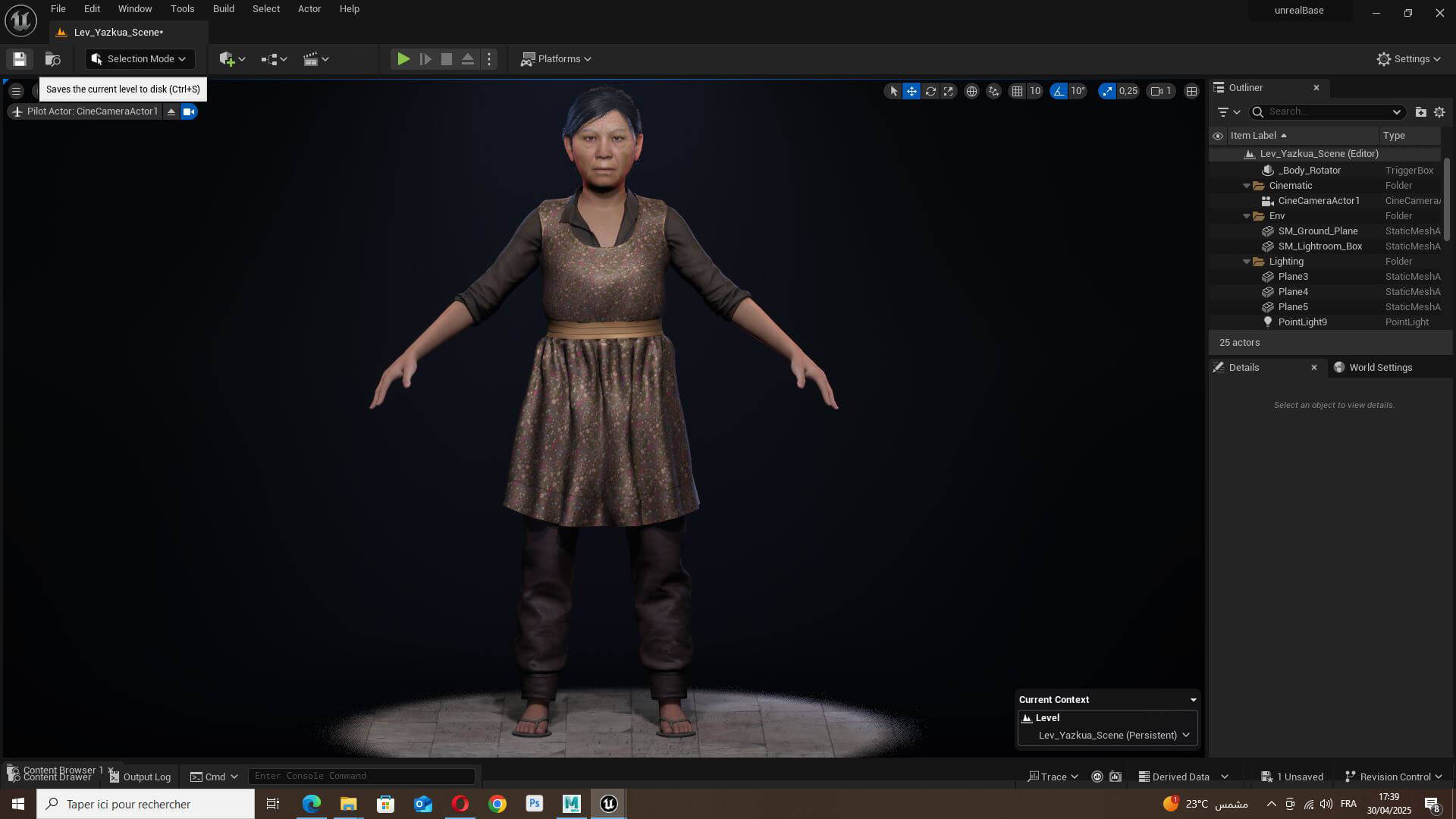 Realistic Elderly Woman 3D Model Game Ready Rigged by khaloui