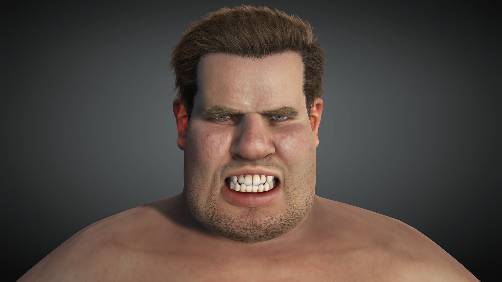 Fat Man Character - 3D Model by khaloui