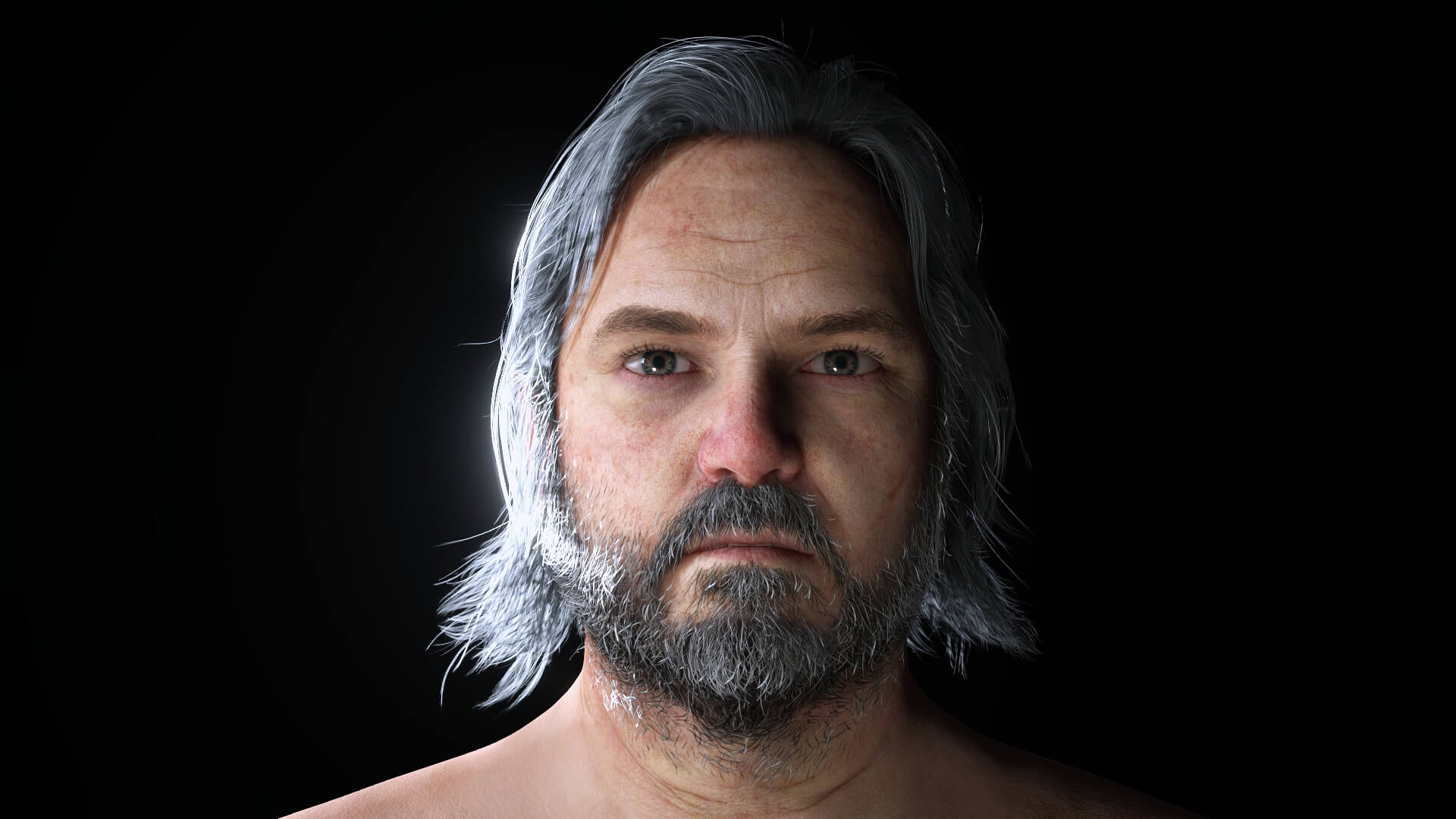 Realistic Fat Old Man Mid Age - 3D Model by khaloui