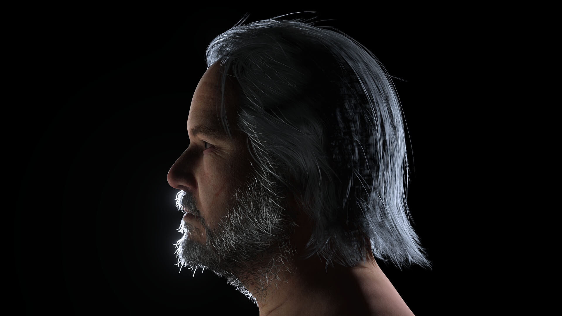 Realistic Fat Old Man Mid Age - 3D Model by khaloui