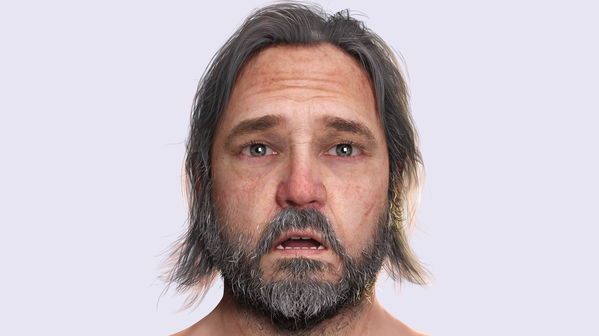 Realistic Fat Old Man Mid Age - 3D Model by khaloui