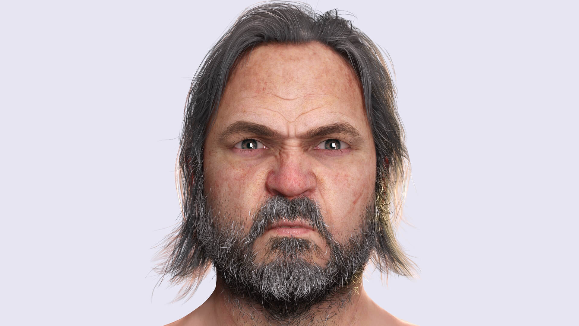 Realistic Fat Old Man Mid Age - 3D Model by khaloui