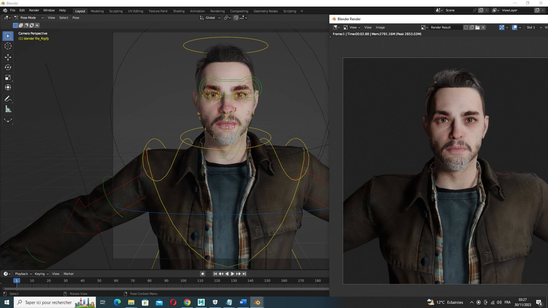 Realistic Father Kiven - 3D Model by khaloui