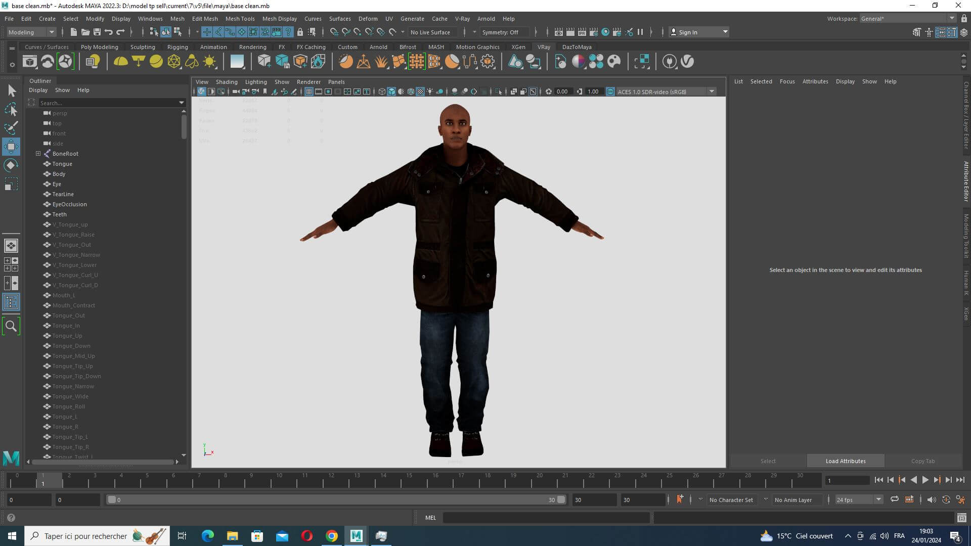 Realistic Father Marcus - 3D Model by khaloui