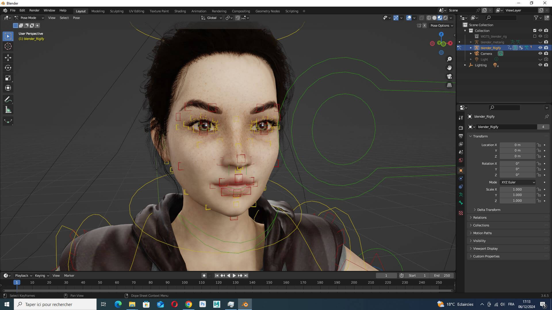 Realistic Female Adventurer 3D Model With Detailed Textures by khaloui