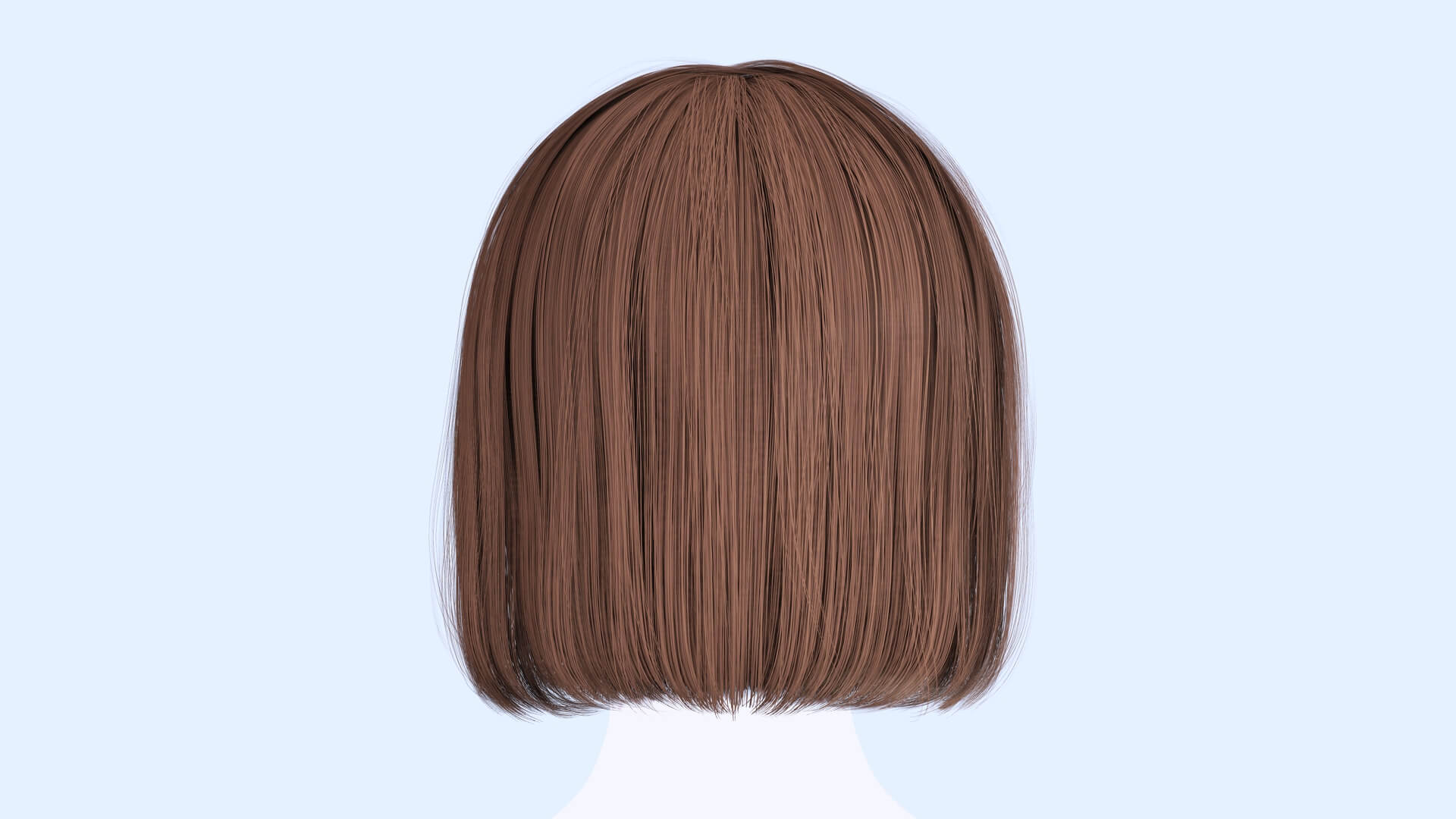 Realistic Female Bob Hair Style Low Poly - 3D Model by khaloui
