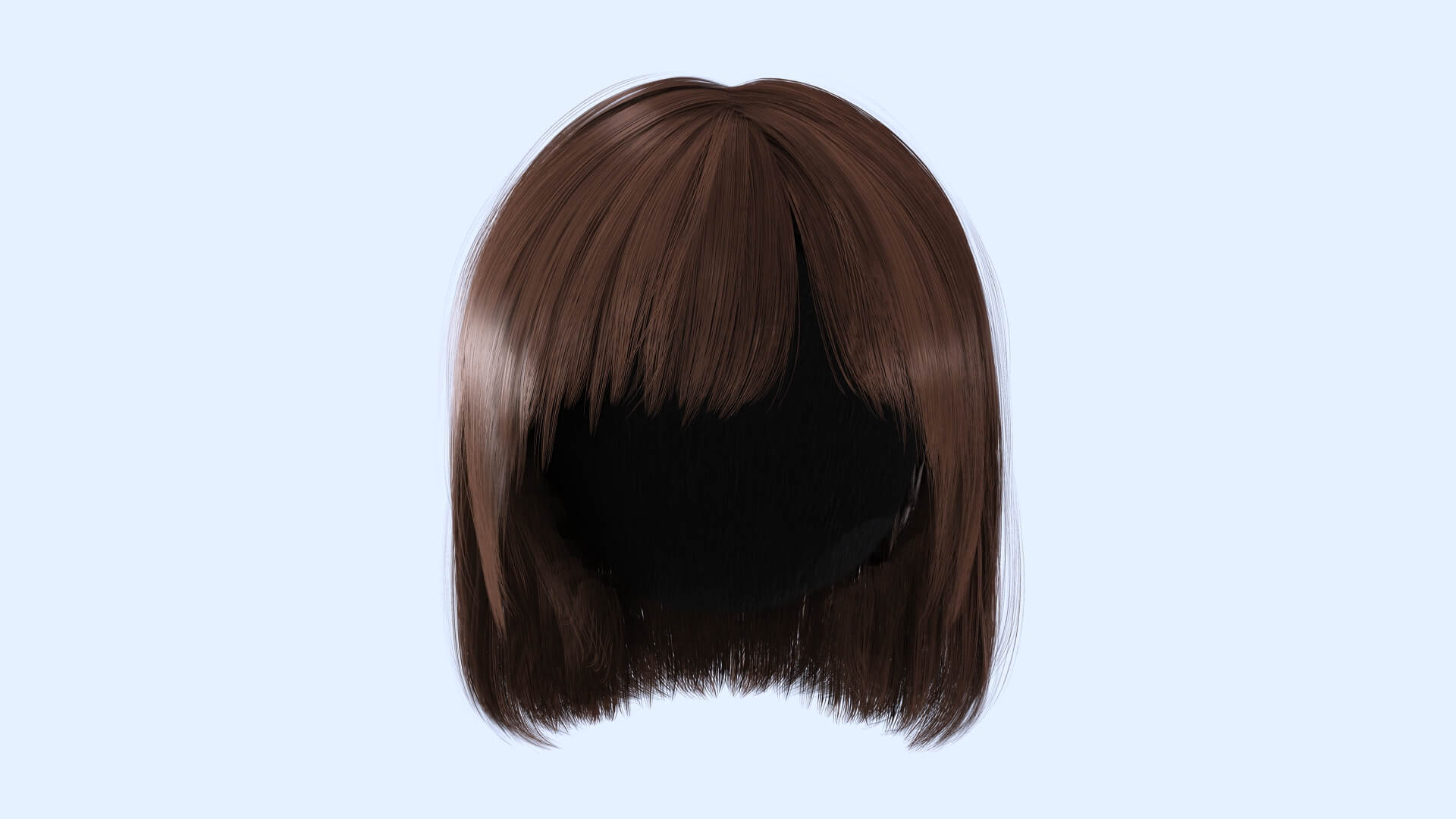 Realistic Female Bob Hair Style Low Poly - 3D Model by khaloui