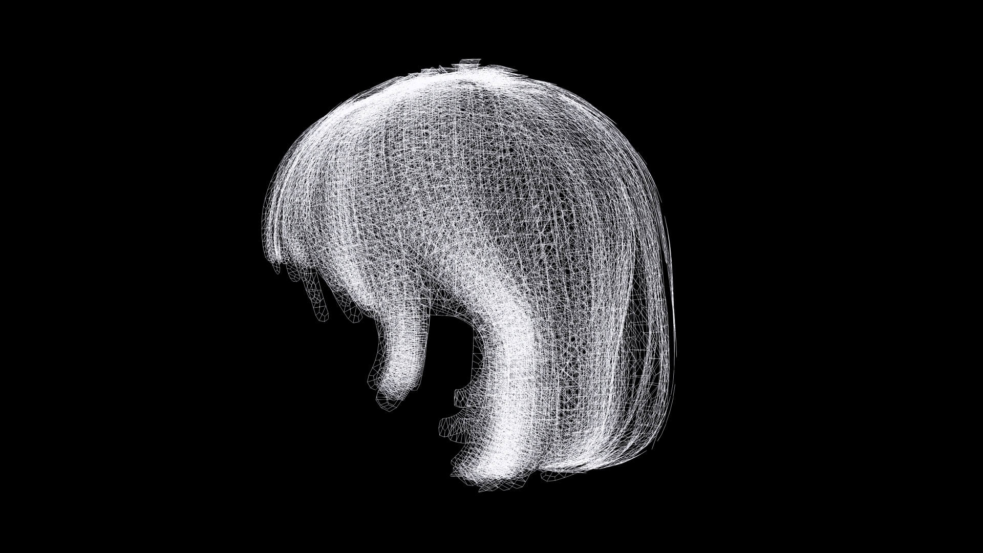 Realistic Female Bob Hair Style Low Poly - 3D Model by khaloui