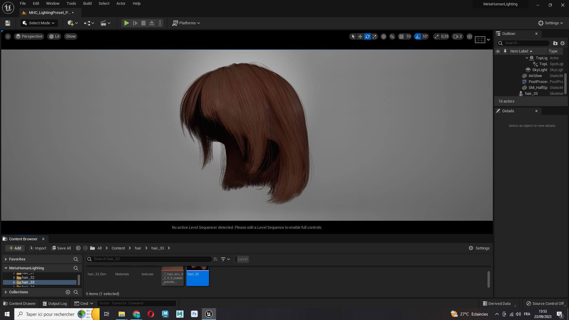 Realistic Female Bob Hair Style Low Poly - 3D Model by khaloui