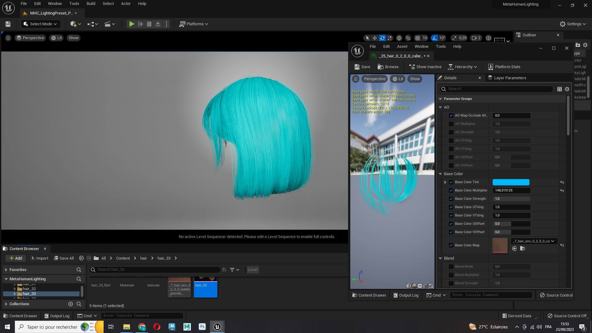 Realistic Female Bob Hair Style Low Poly - 3D Model by khaloui