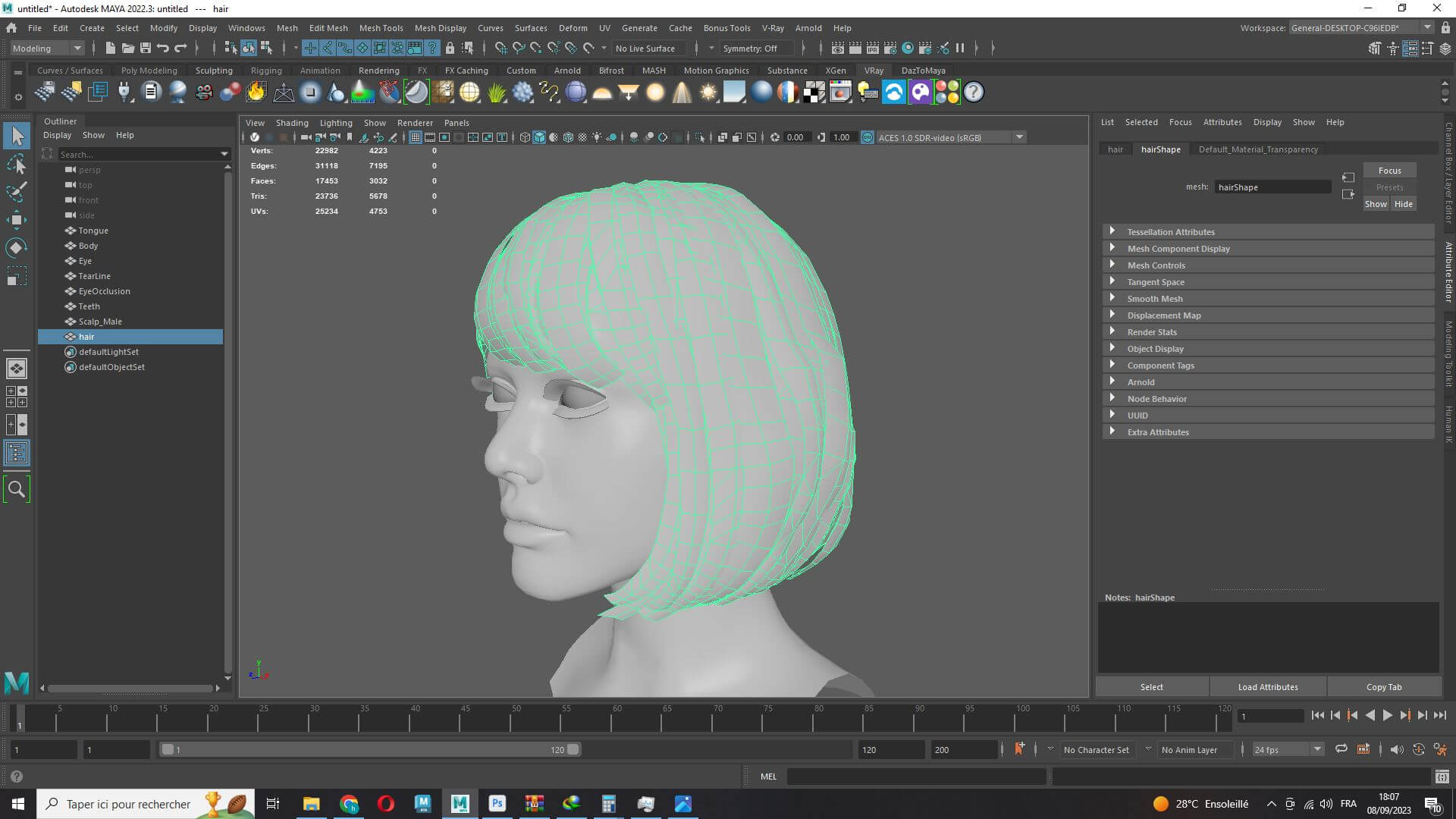 Realistic Female Bob Hair - 3D Model by khaloui