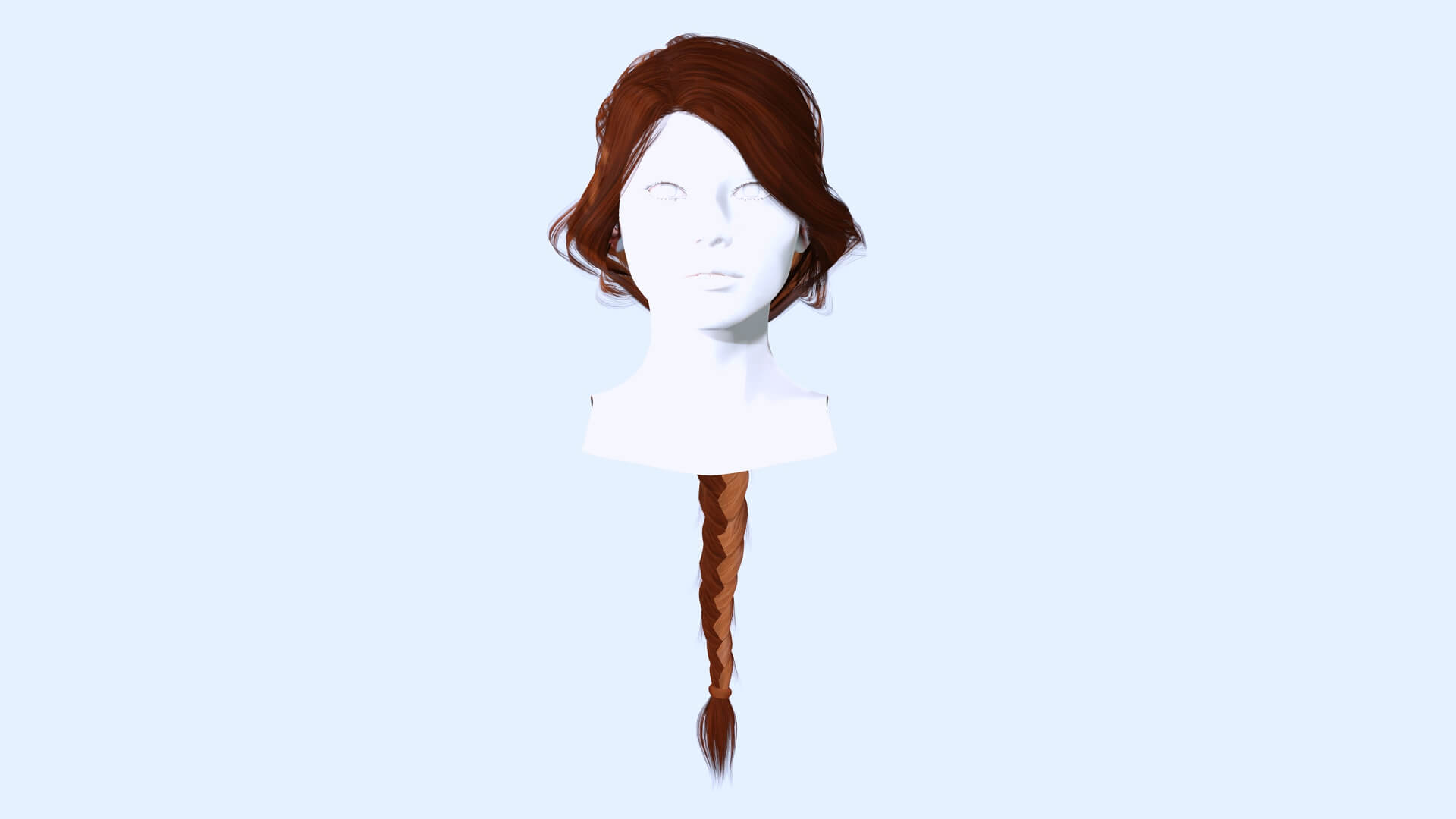 Realistic Female Braided Hair - 3D Model by khaloui