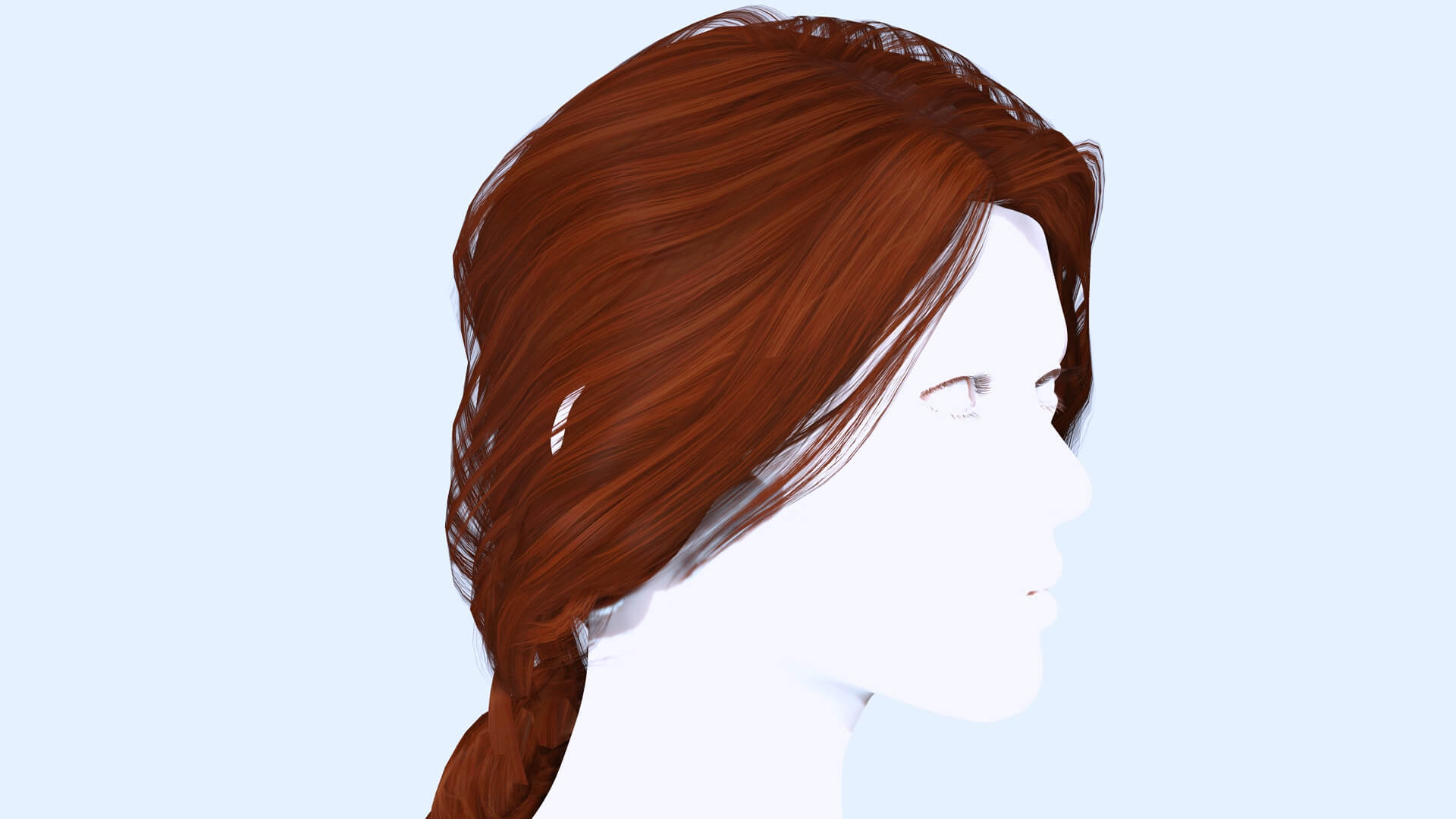 Realistic Female Braided Hair - 3D Model by khaloui