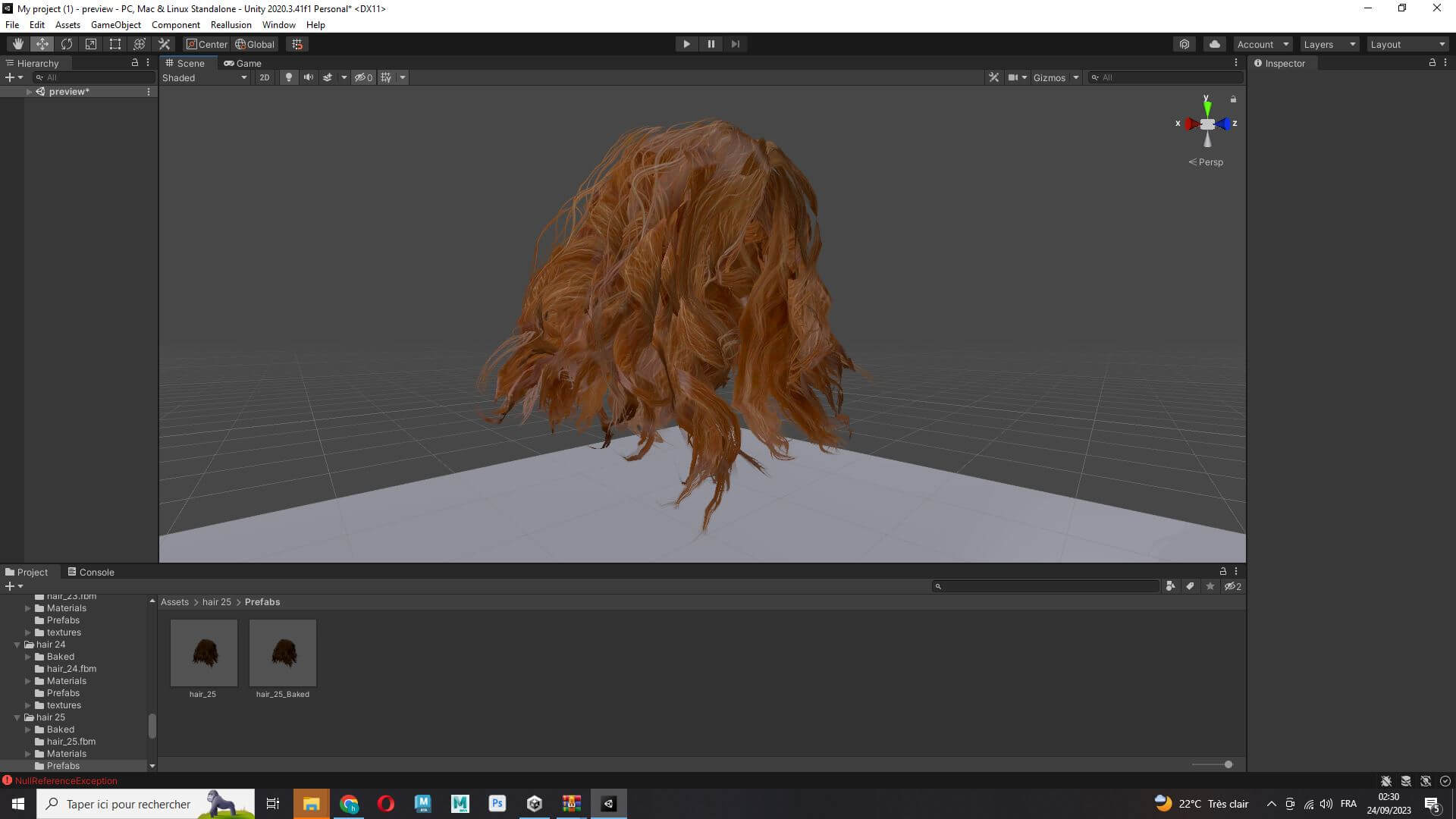 Realistic Female Curly Hair Low Poly - 3D Model by khaloui