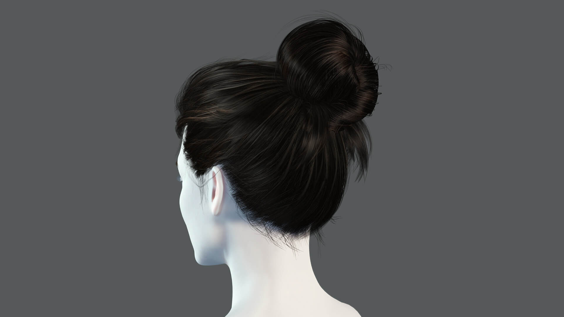Female Hair 8 - 3D Model by khaloui