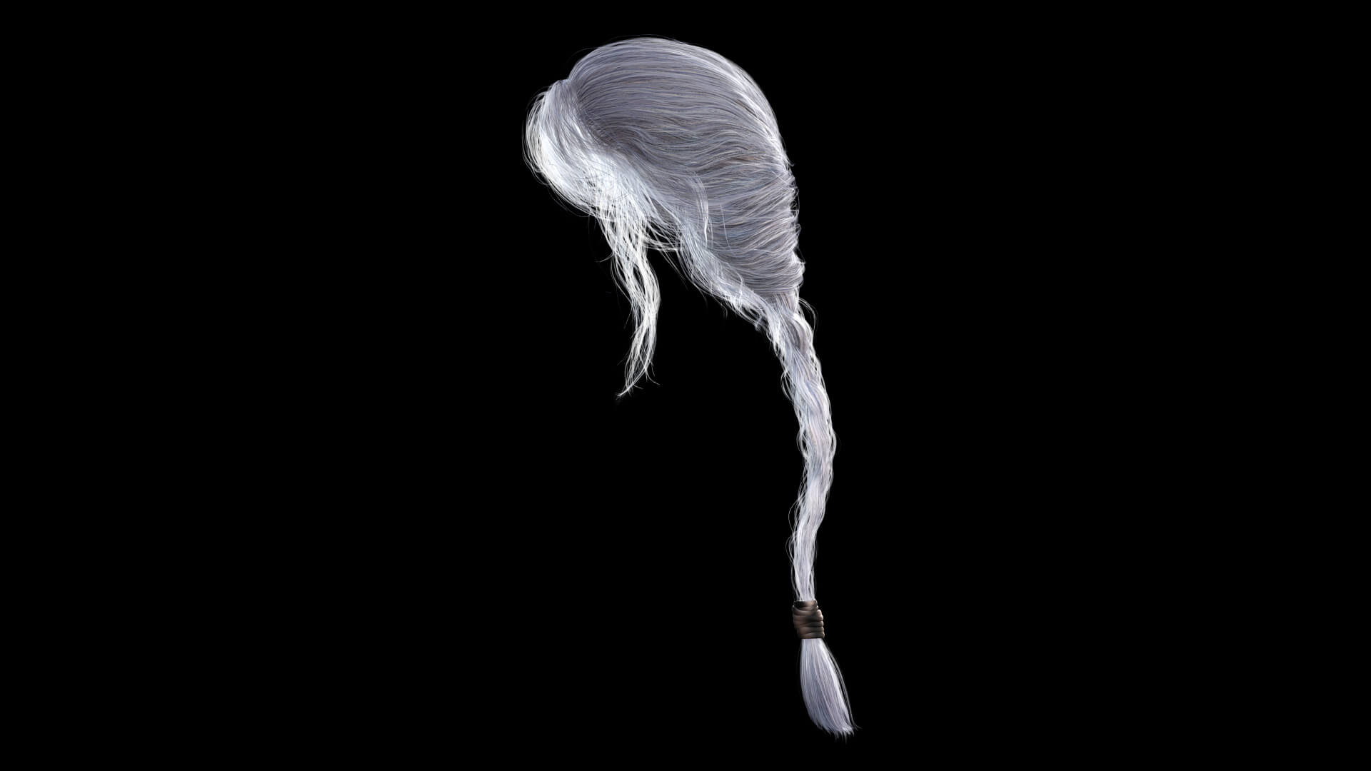 Female Hair Braid - 3D Model by khaloui